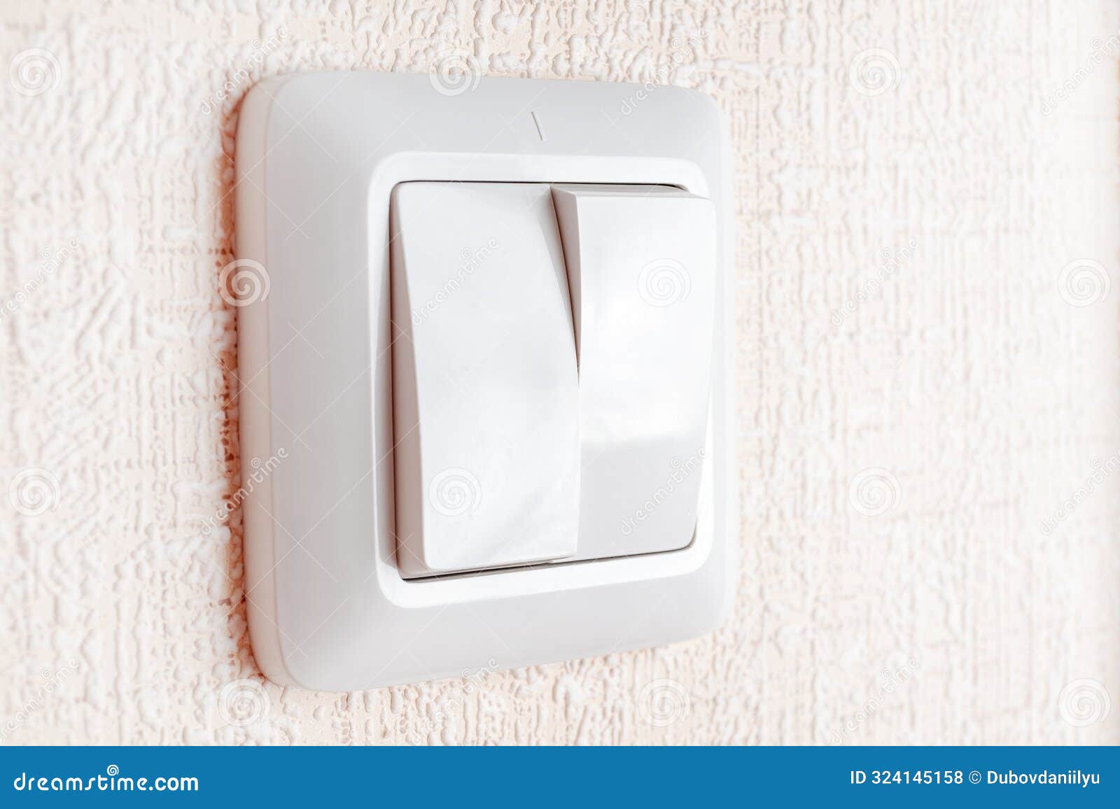 Electric Switch in the Room on the Wall, Lighting Control in the House ...