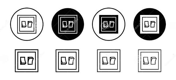 Electric Switch Vector Icon Set Collection. Electric Switch Outline ...