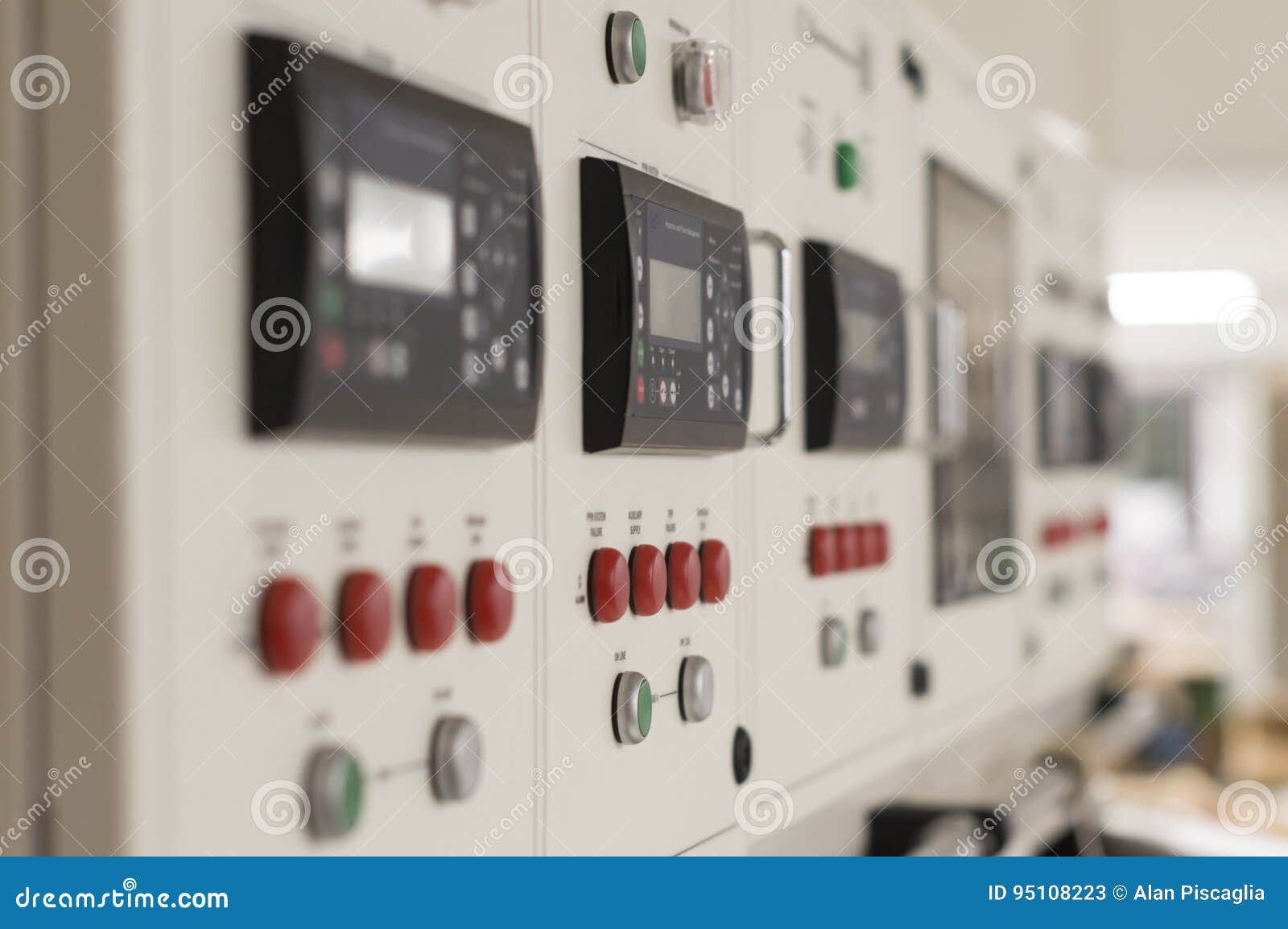 Blurred Picture Background Of Computer Notebooks And Large Television ...