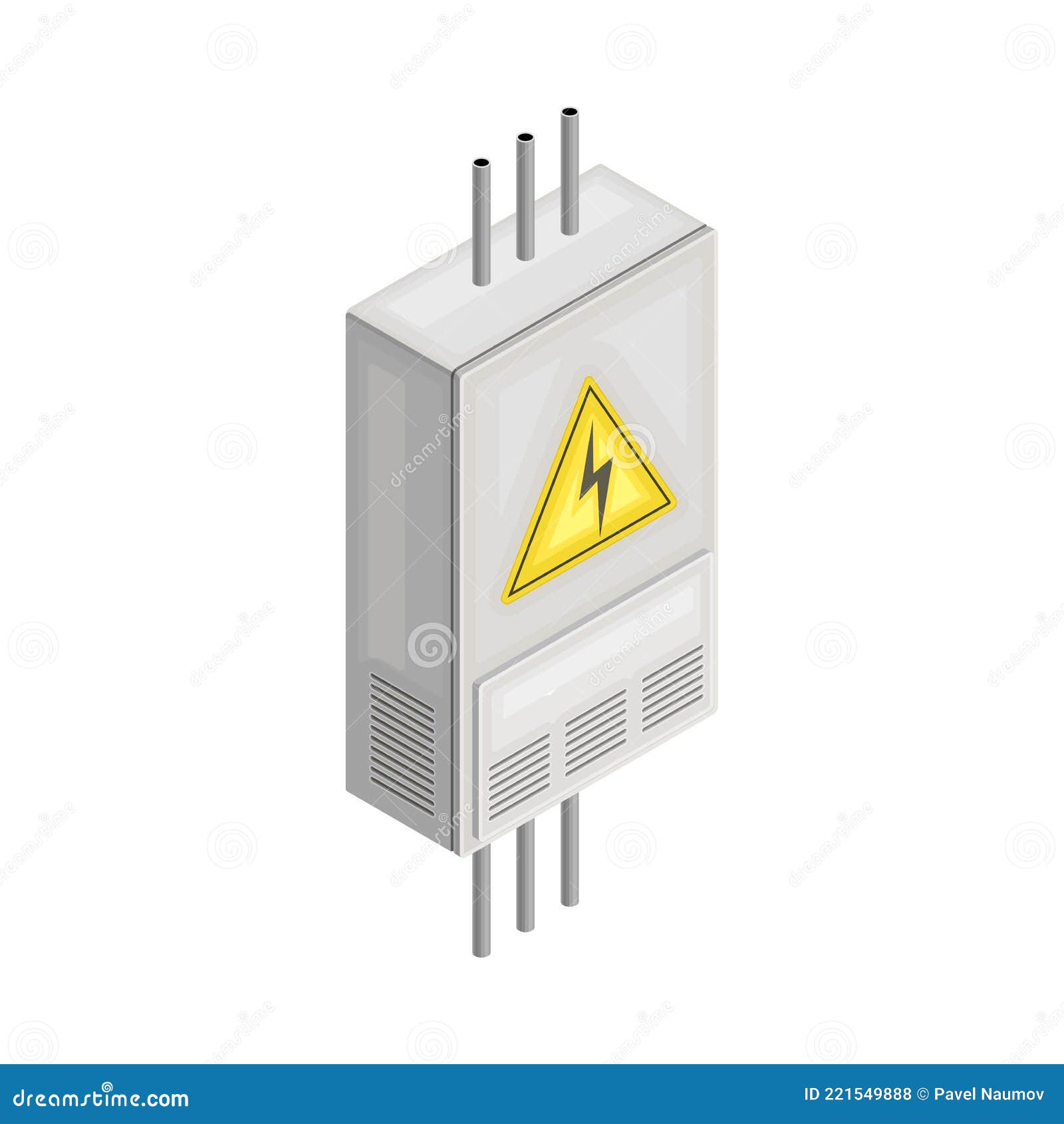 Electric Switchboard Icon, Outline Style Vector Illustration ...