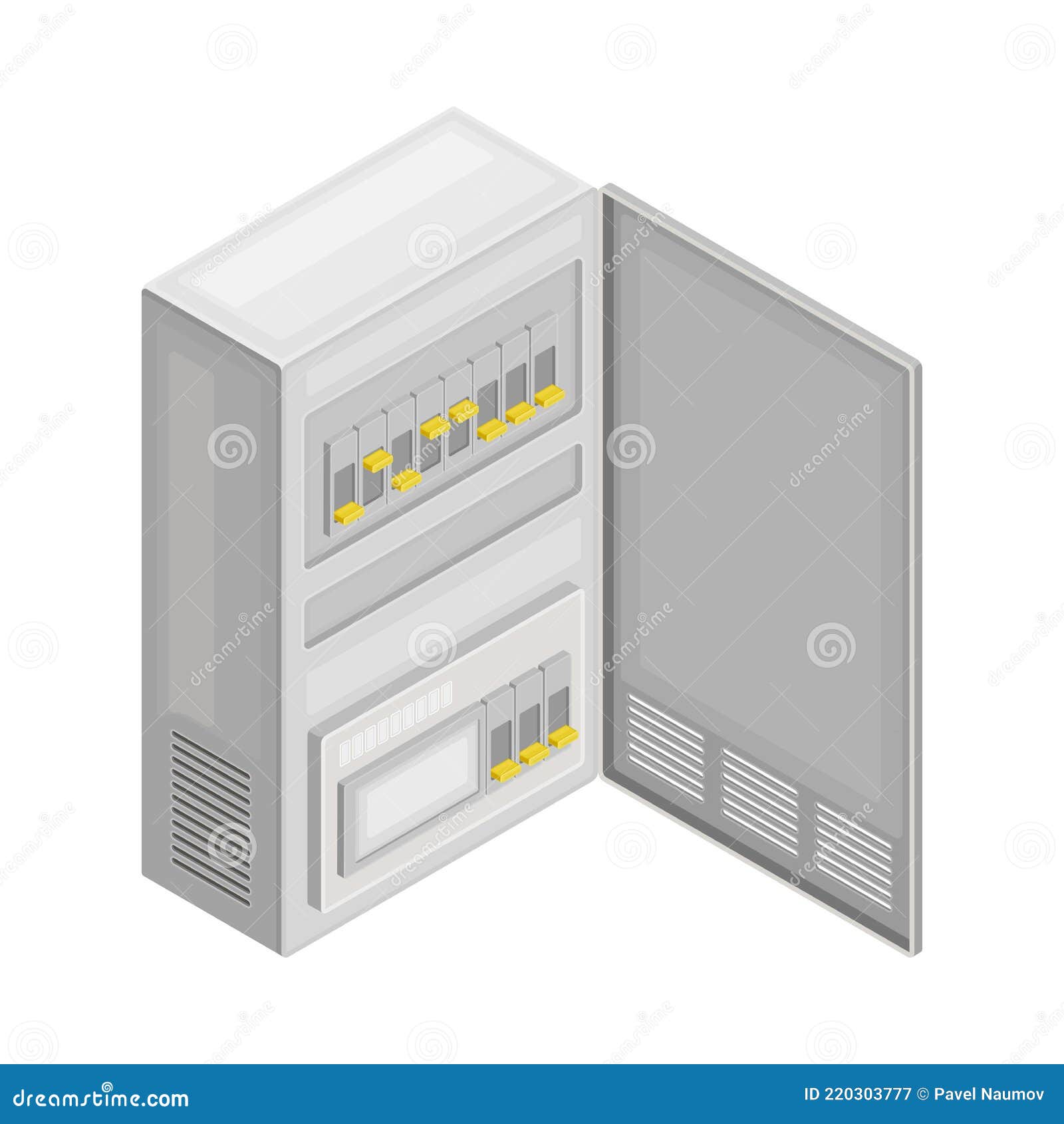 Electric Switchboard Icon, Outline Style Vector Illustration ...