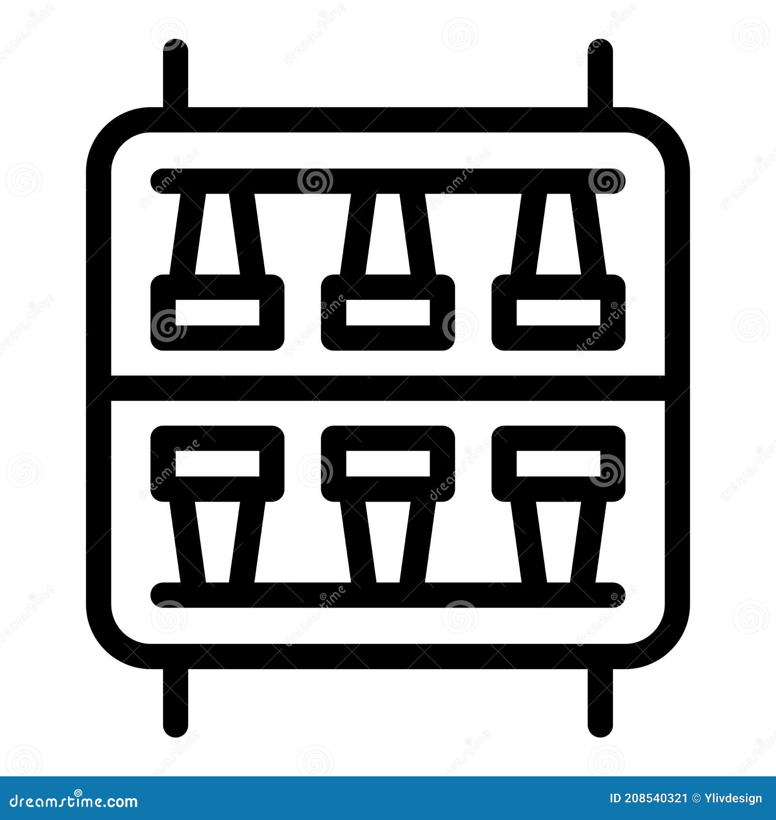 Electric Switchboard Icon, Outline Style Stock Vector - Illustration of ...
