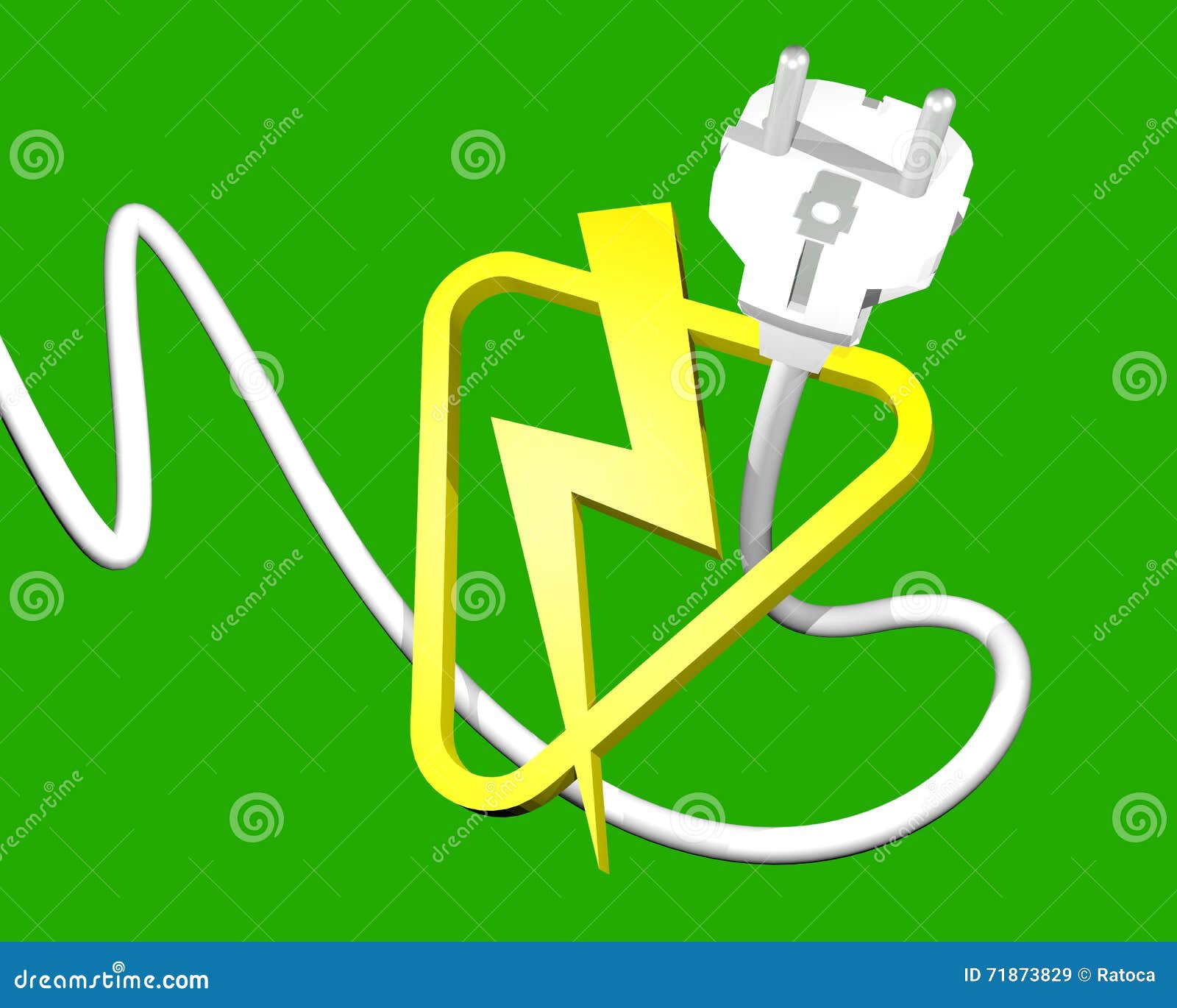 Electric symbol stock illustration. Illustration of render - 71873829