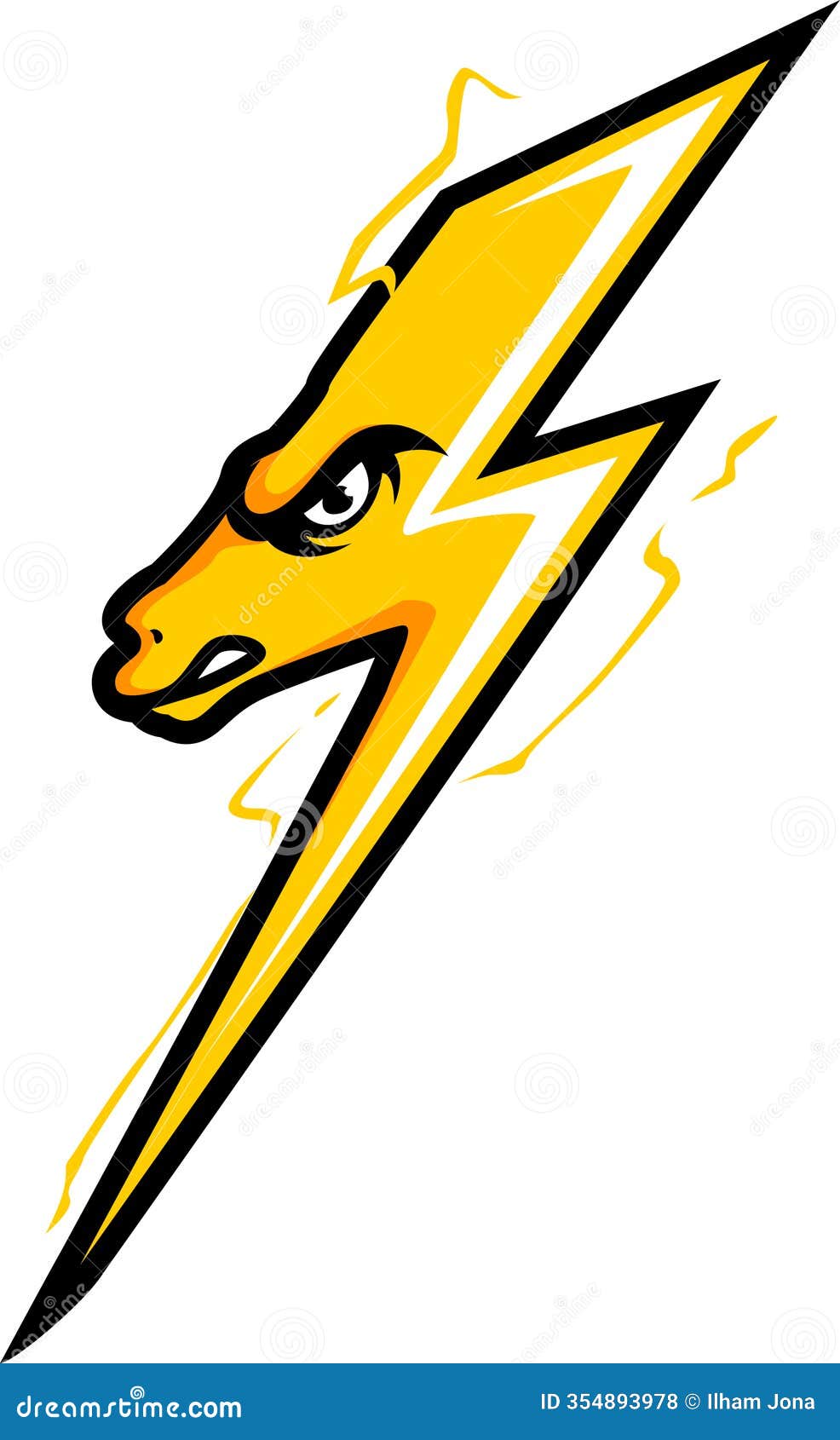 Electric Symbol Mascot Character Logo Stock Illustration - Illustration ...