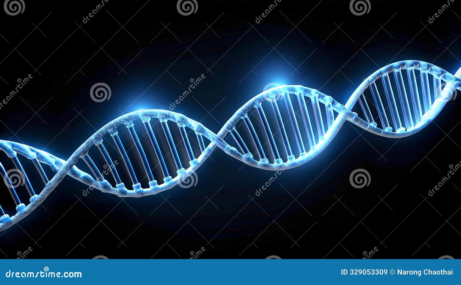 Minimalist Dna Helix Illustration On Simple Background With Shaded ...