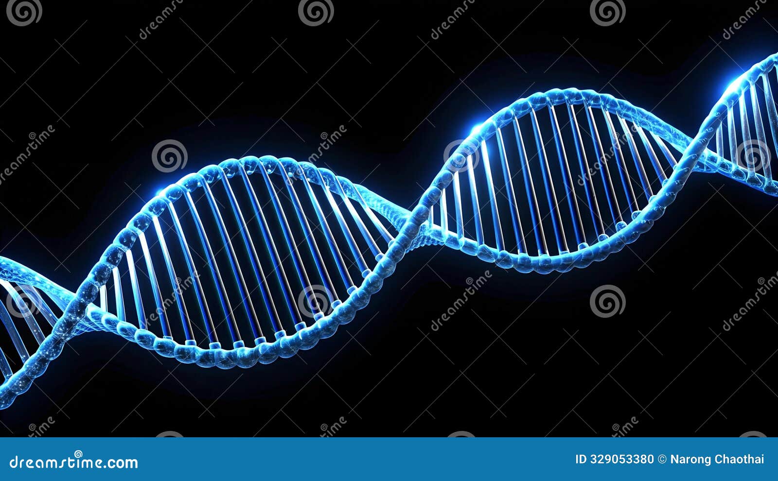 Minimalist Dna Helix Illustration On Simple Background With Shaded ...