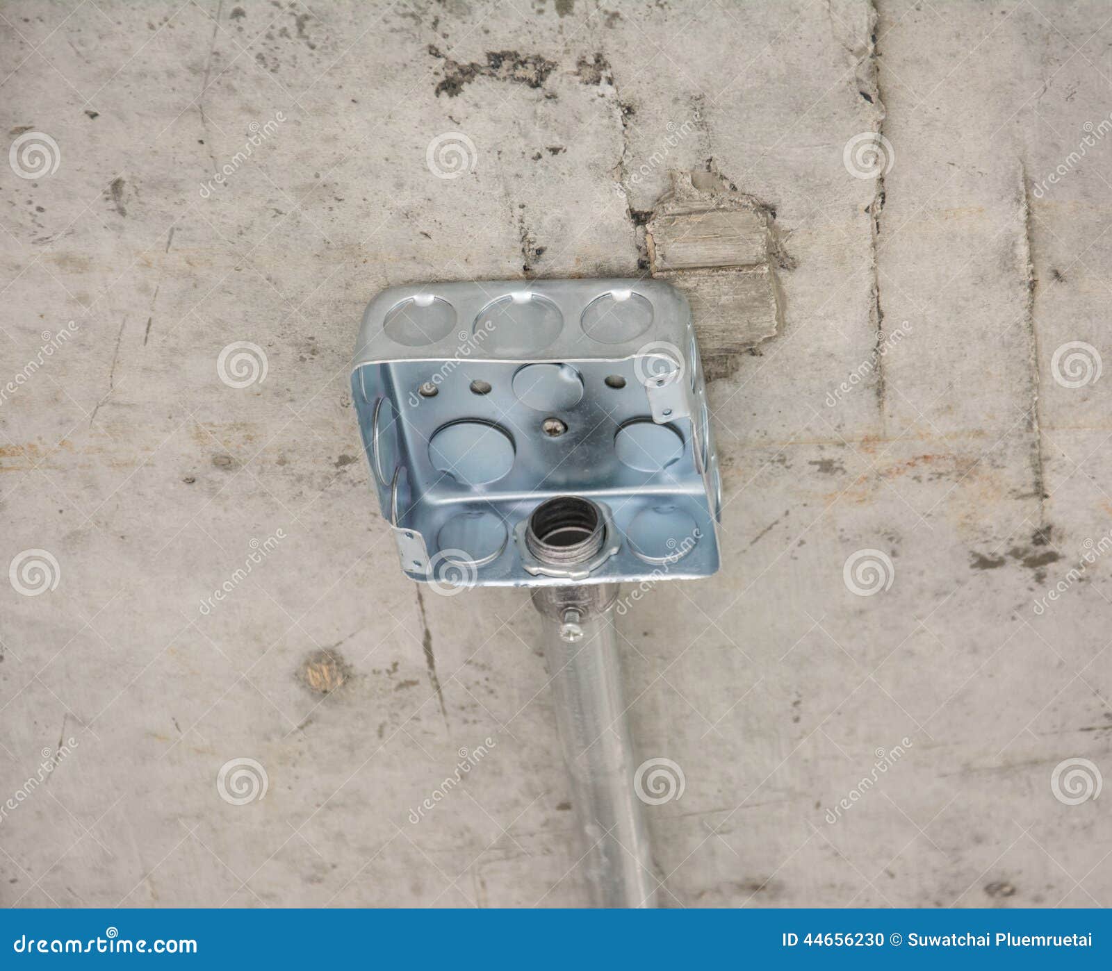 Electric System On Ceiling In Construction Site Stock Photo ...