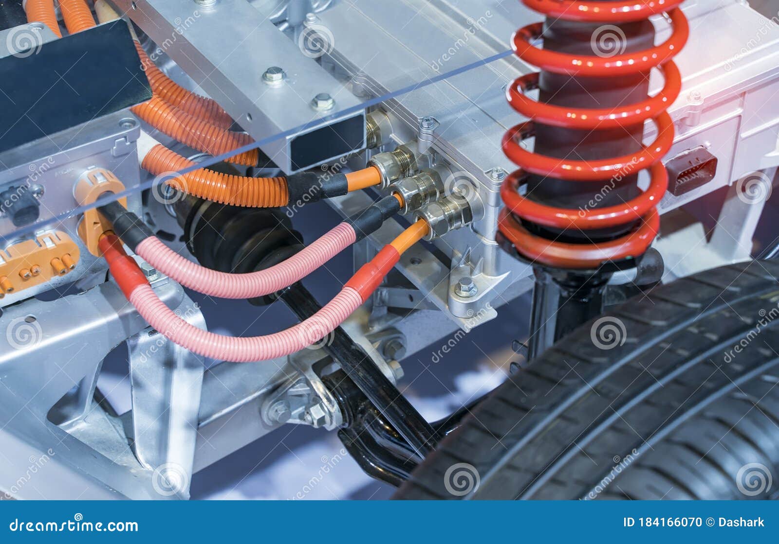 Electric System of Eco Car Front Engine Automotive Stock Photo - Image ...