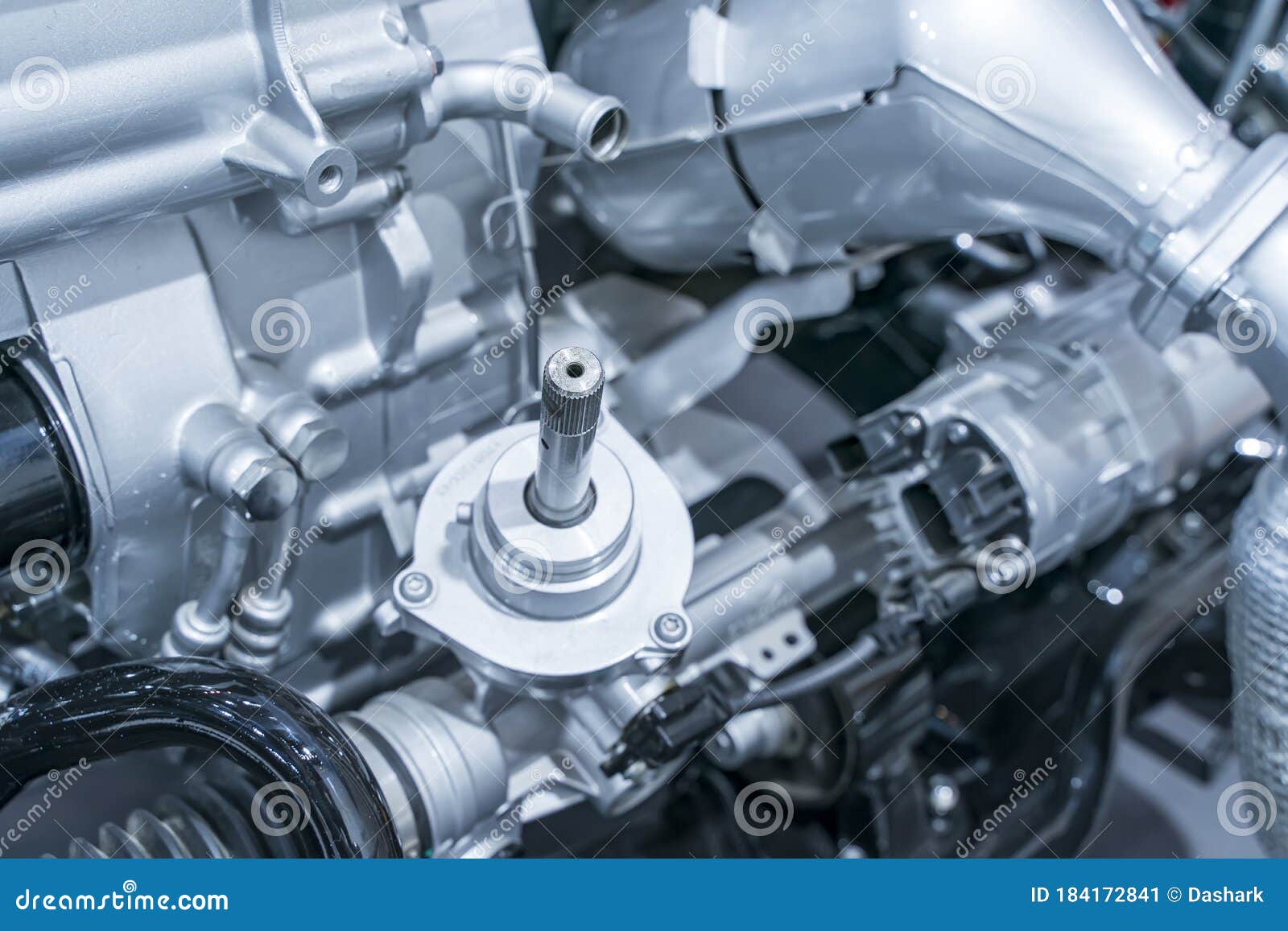 Electric System of Eco Car Front Engine Automotive Part Stock Image ...
