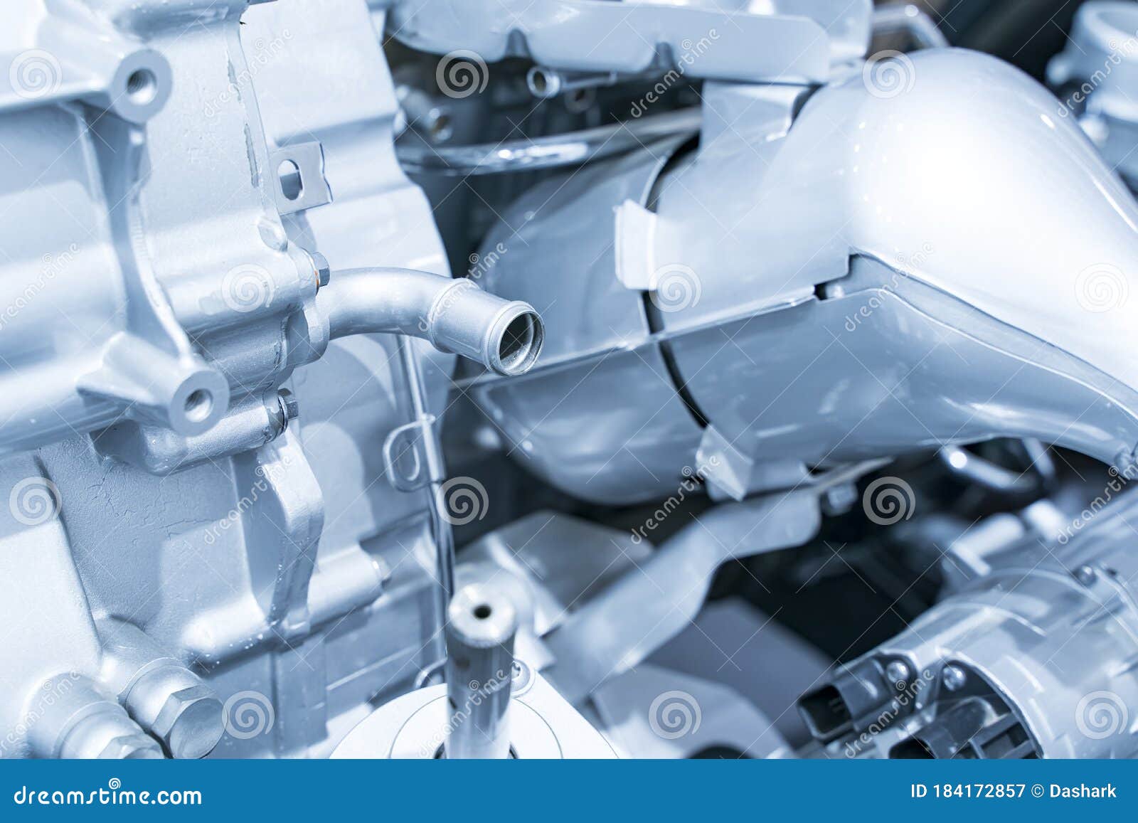 Electric System of Eco Car Front Engine Automotive Part Stock Image ...