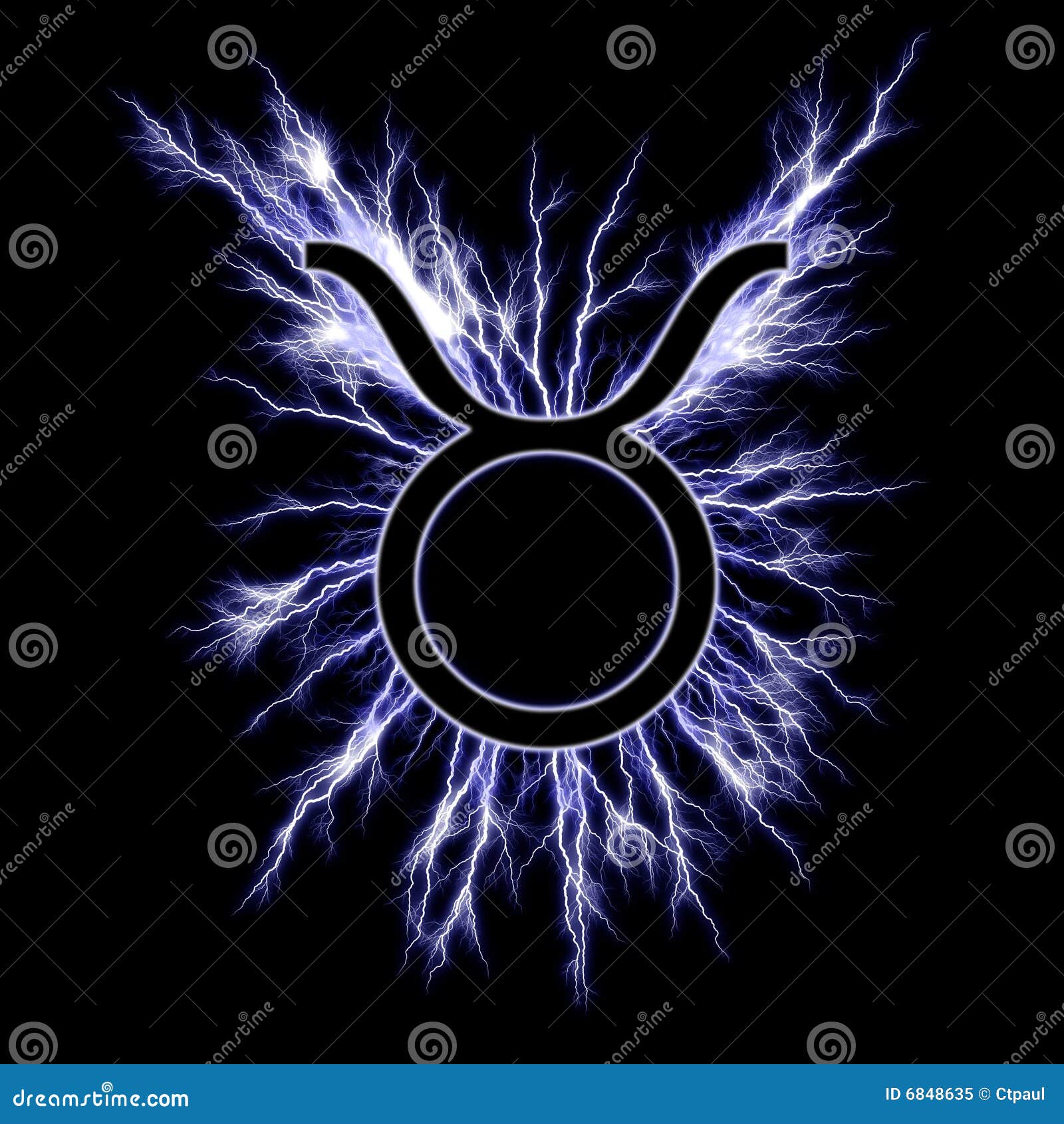 Electric taurus stock illustration. Illustration of light - 6848635