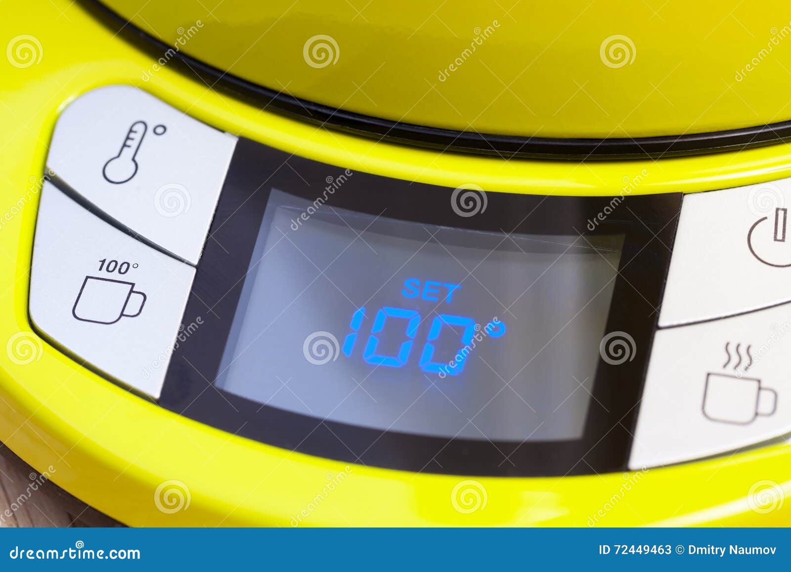 Electric Tea Kettle Temperature Set To 100 C Stock Image - Image of ...