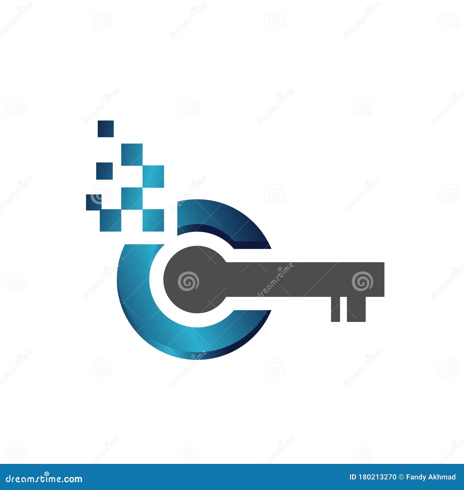 Electric Tech Digital Key Logo Design Vector Illustration Stock Vector ...