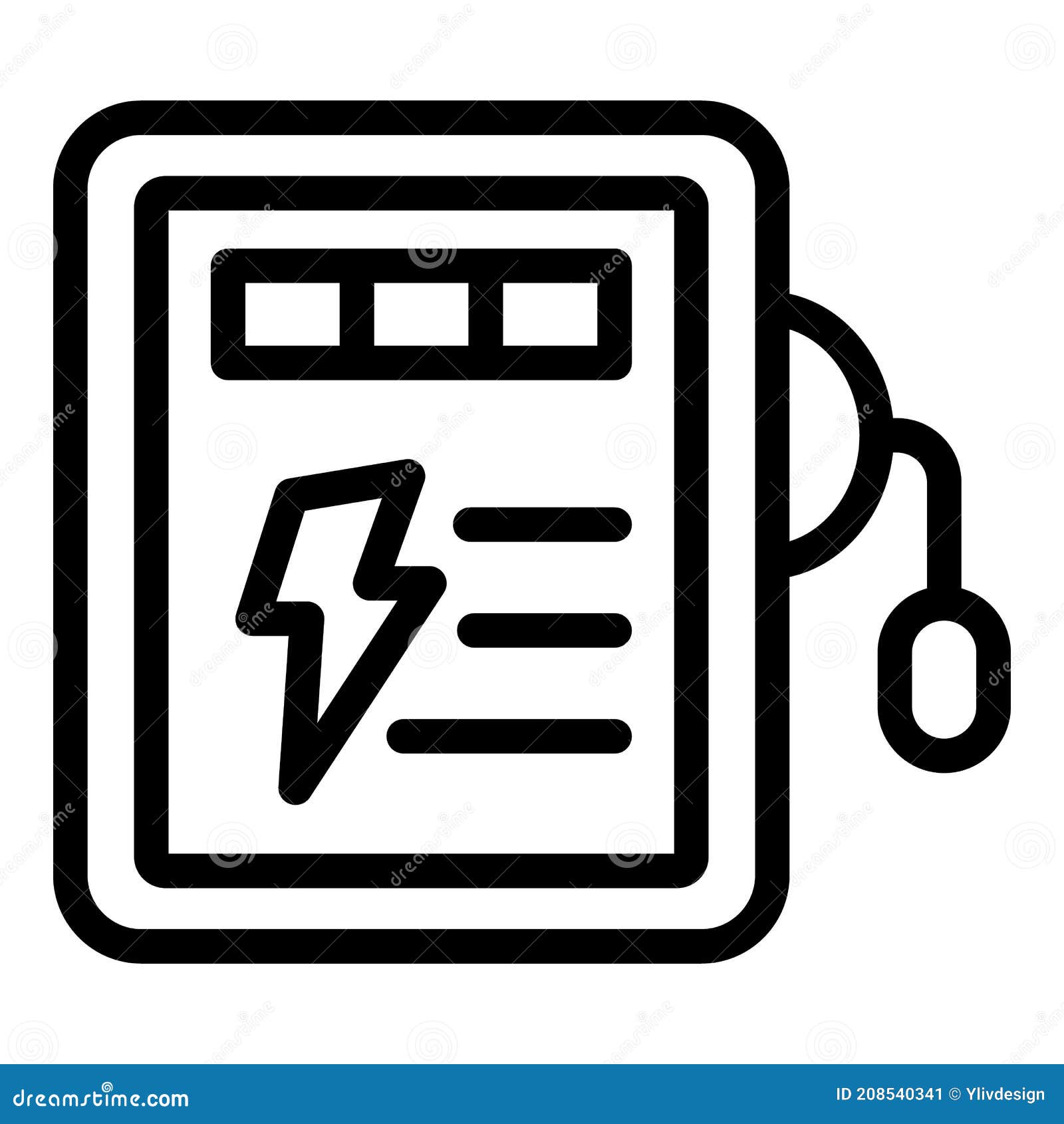Electric Terminal Box Icon, Outline Style Stock Vector - Illustration ...