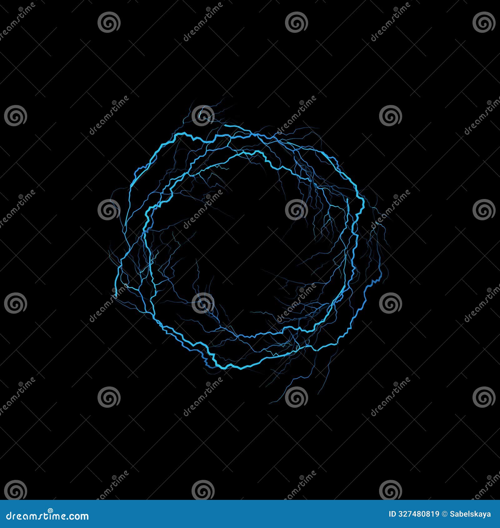 Electric Thunder Circle Vector Illustration Stock Illustration ...