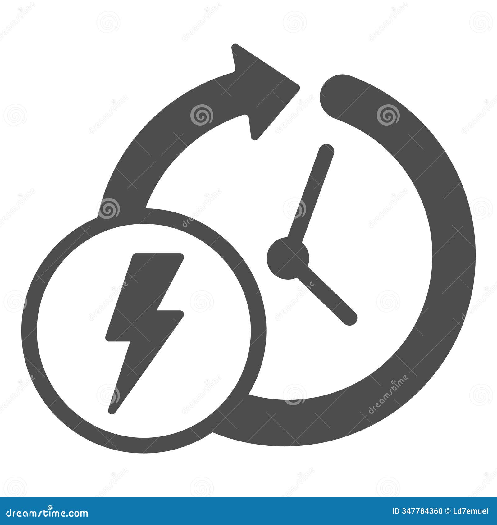 Electric Timer Solid Icon, Electricity Concept. Vector Graphics Stock ...