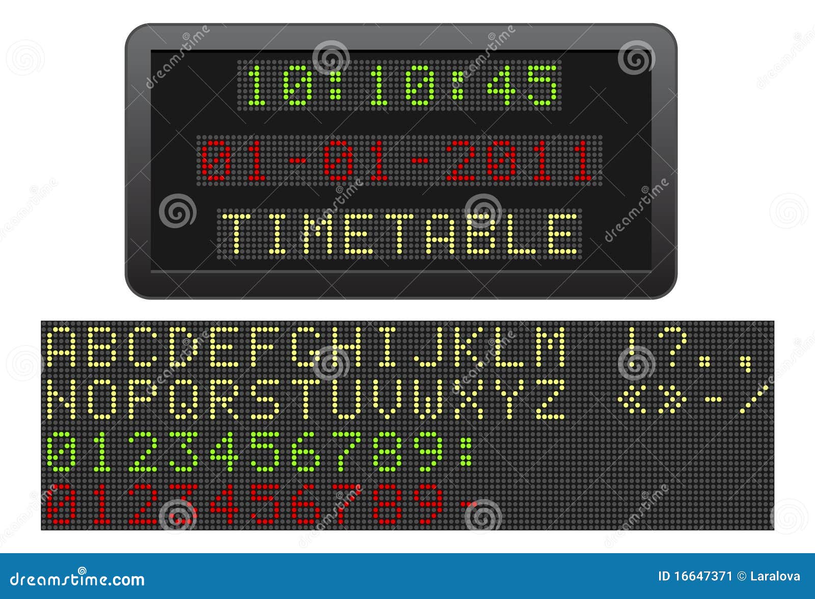 Electric timetable. stock vector. Illustration of terminal - 16647371