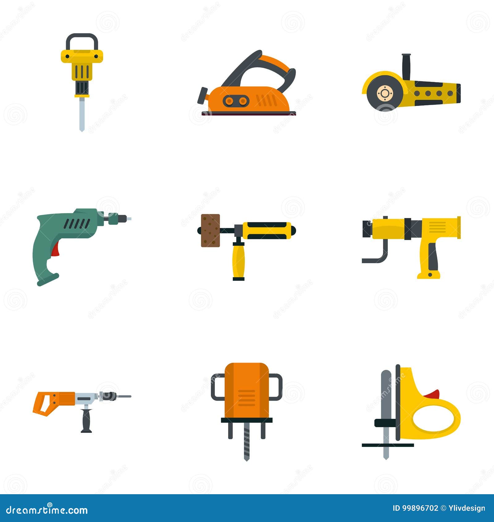 Electric Tool Icon Set, Flat Style Stock Vector - Illustration of flat ... Electric Tool Icon Set, Flat Style Stock Vector - Illustration of flat ...
