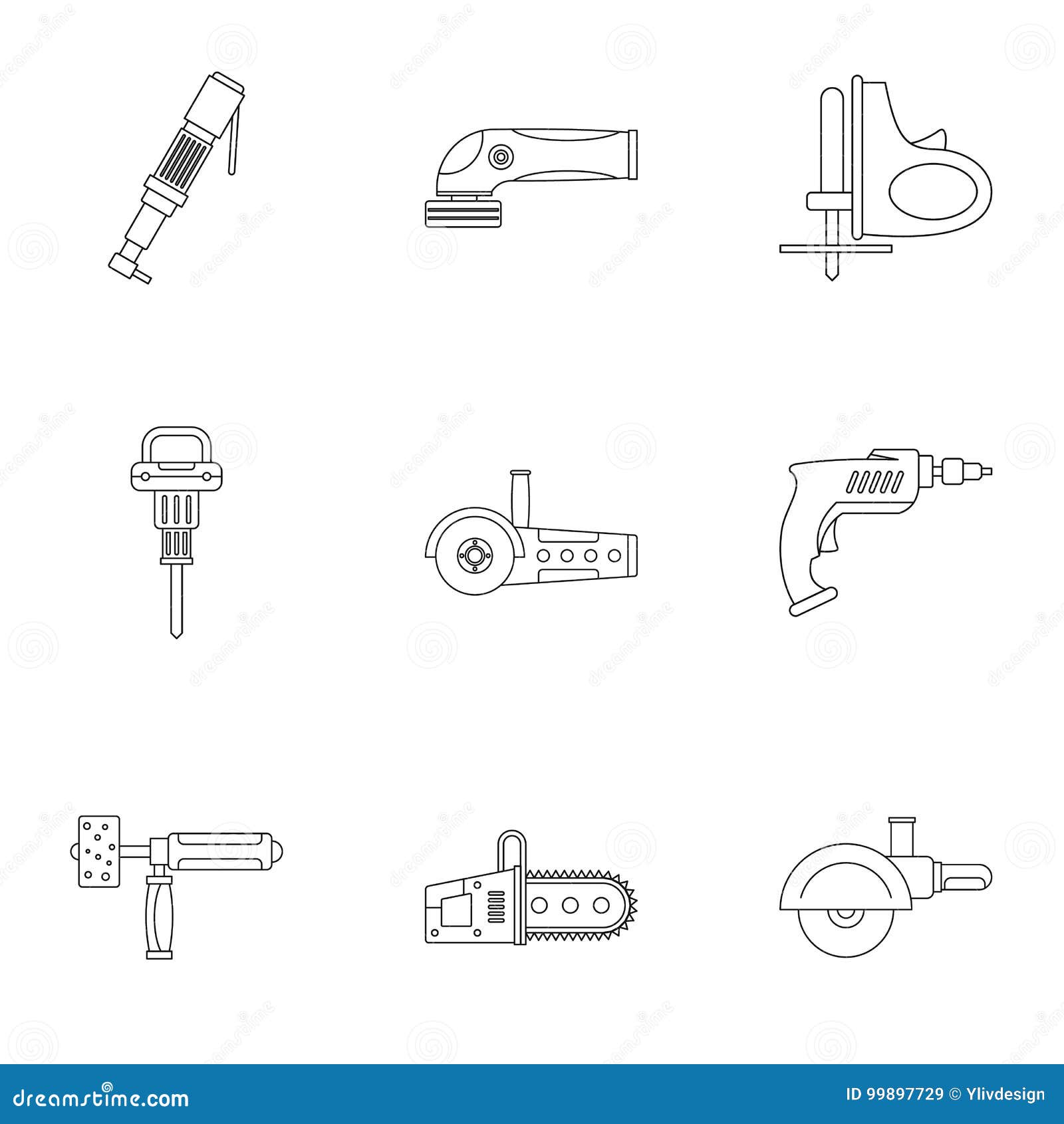 Electric Tool Icon Set, Outline Style Stock Vector - Illustration of ... Electric Tool Icon Set, Outline Style Stock Vector - Illustration of ...