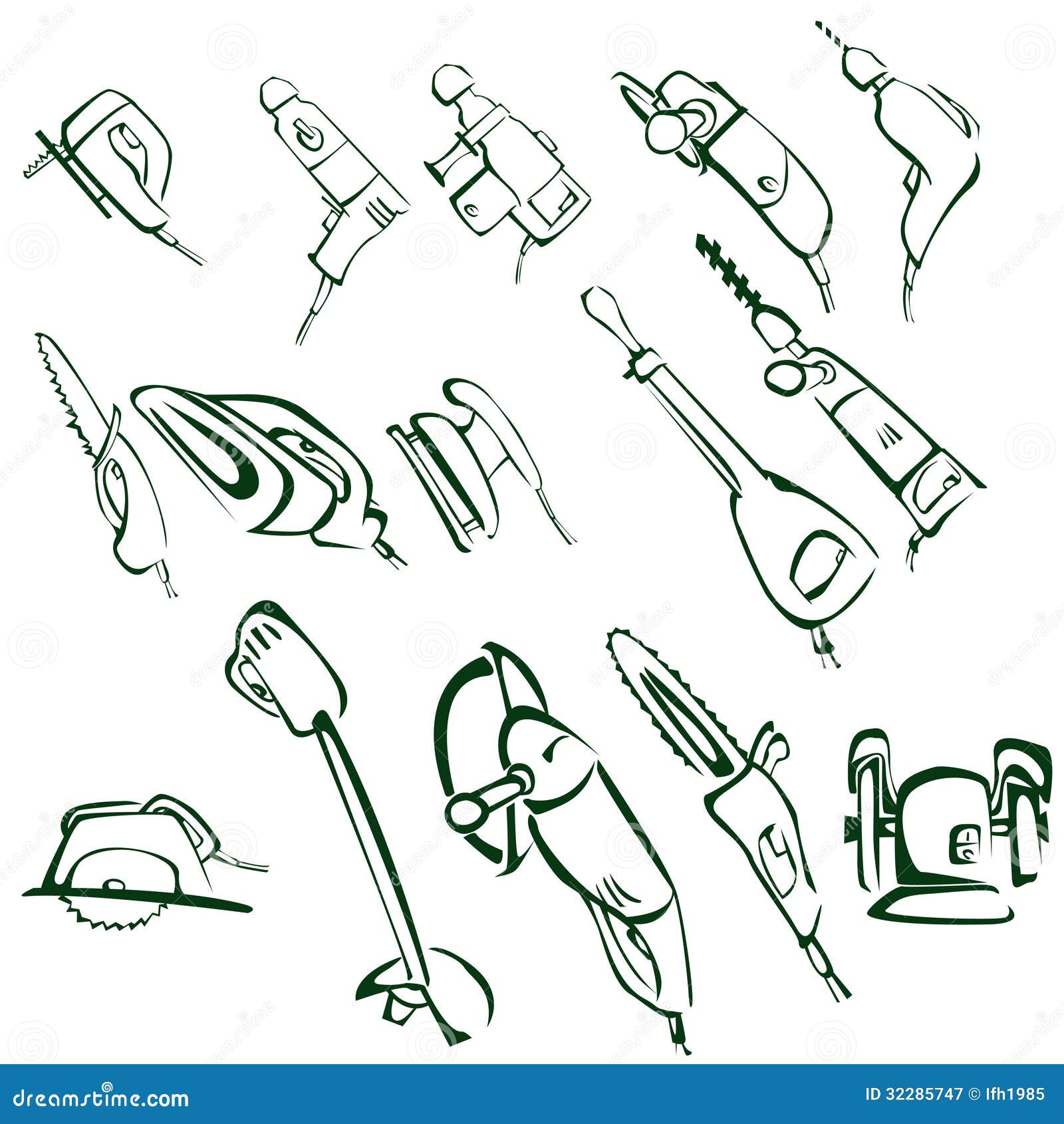 Electric tools stock illustration. Illustration of home - 32285747