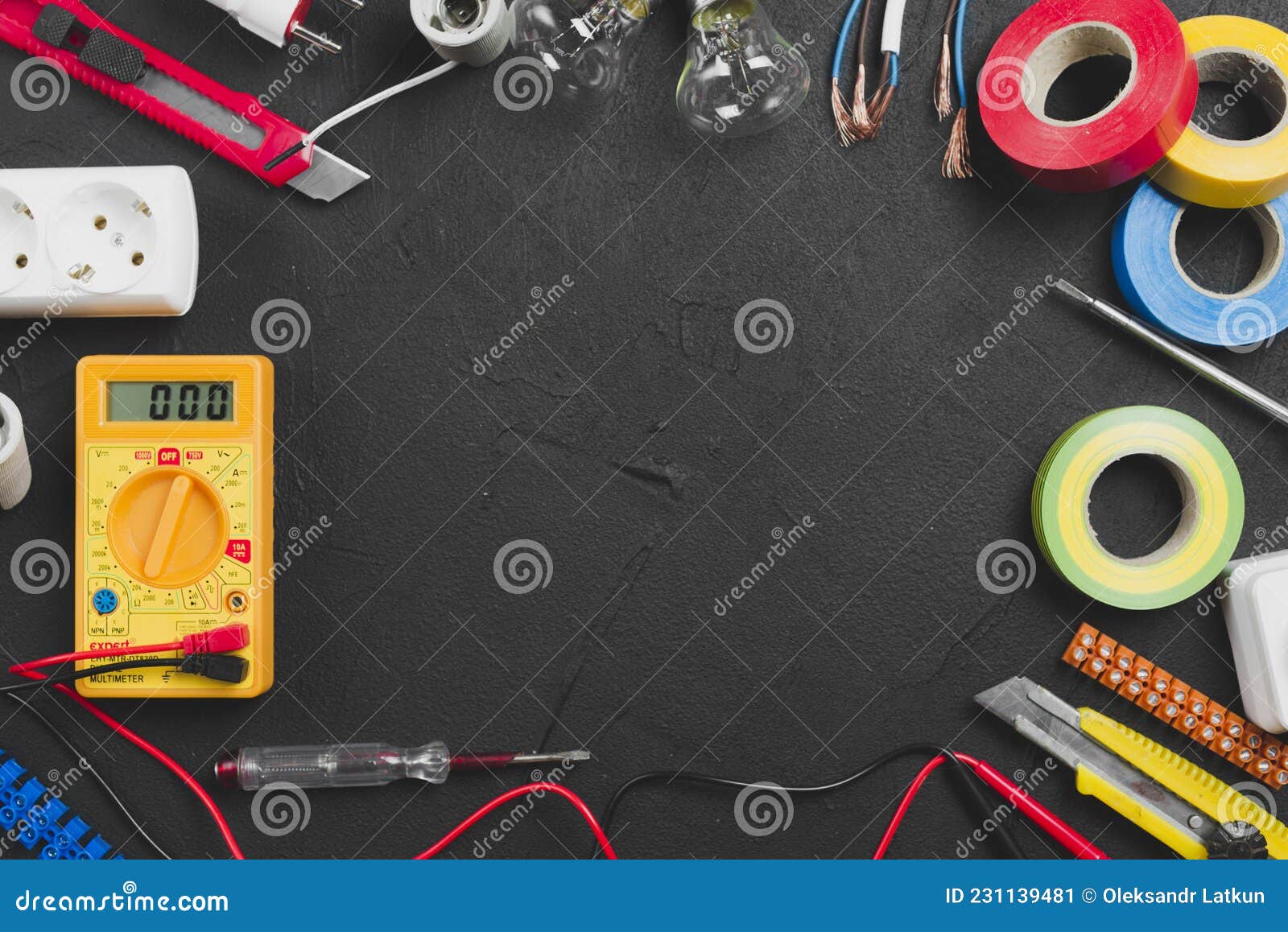 Electric Tools Table. High Quality Beautiful Photo Concept Stock Image ...