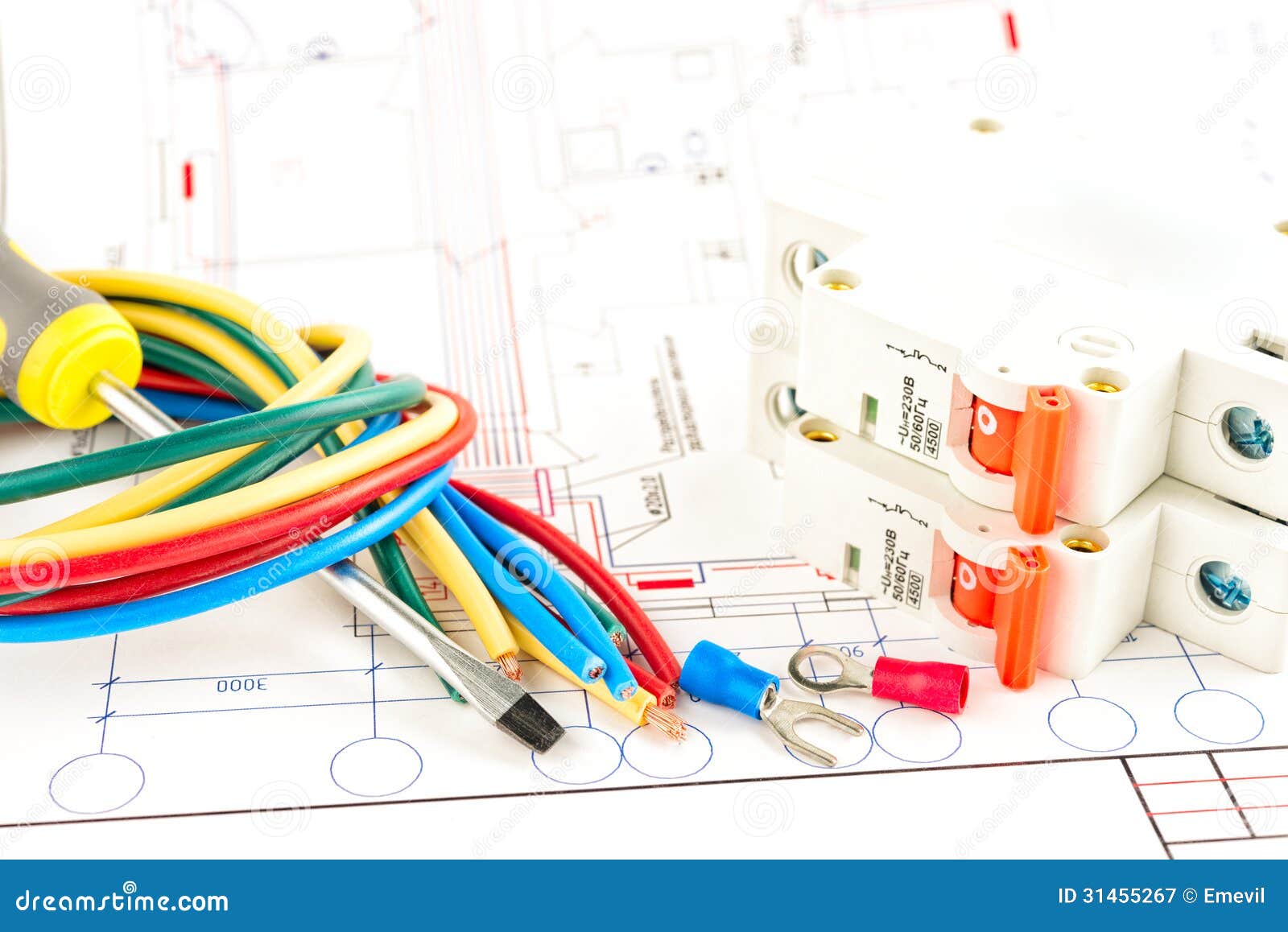 Electric Tools on White Background Stock Image - Image of metal, cable ...