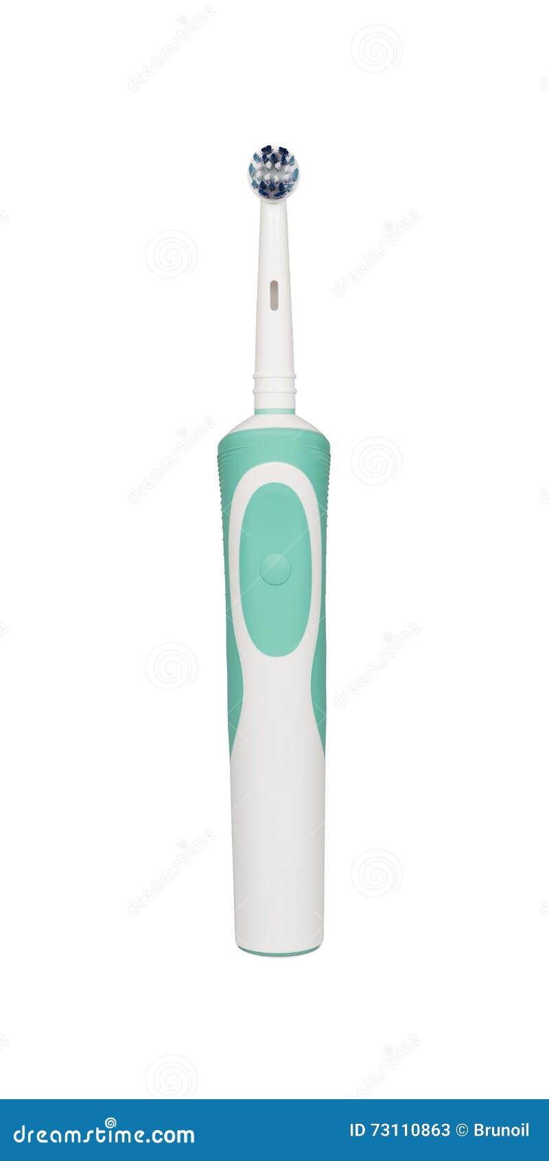 Electric Toothbrush Front View Stock Image - Image of object, teal ...