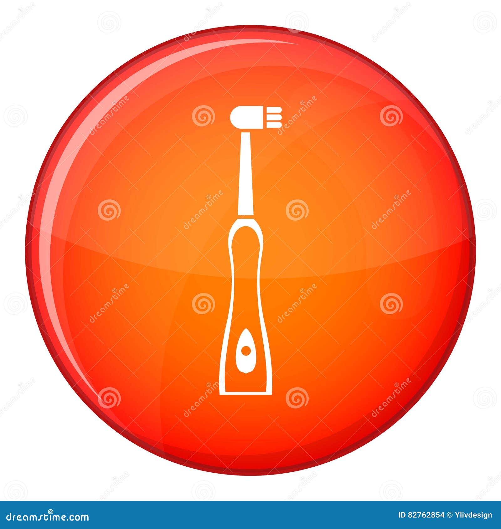 Electric Toothbrush Icon, Flat Style Stock Vector - Illustration of ...