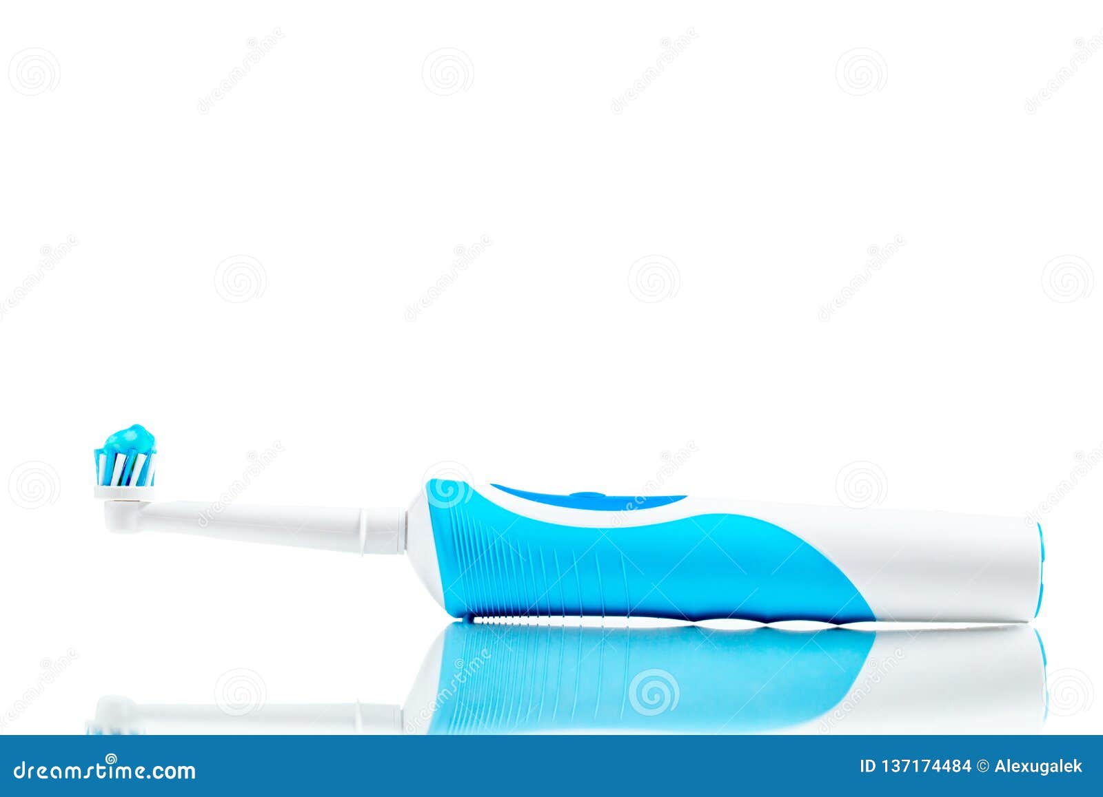 Electric Toothbrush Isolated on White Background Stock Photo - Image of ...