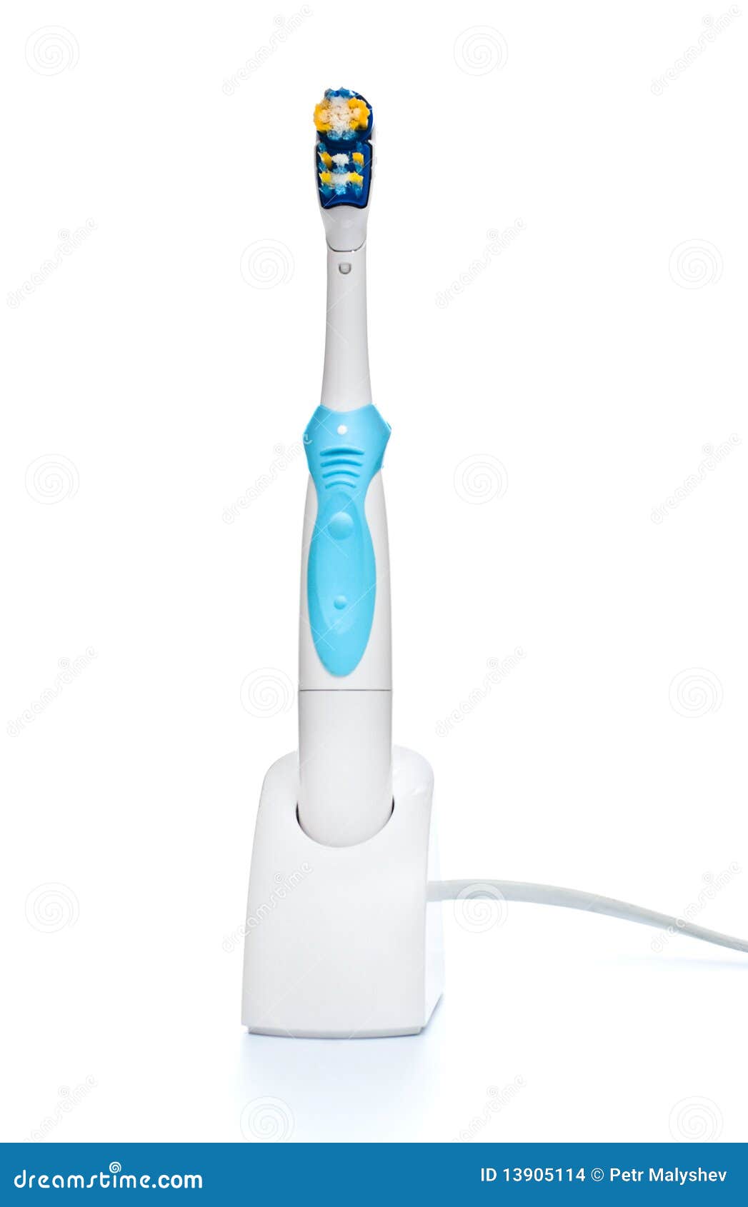 Electric Toothbrush on Stand Stock Photo - Image of cleanup, bristle ...