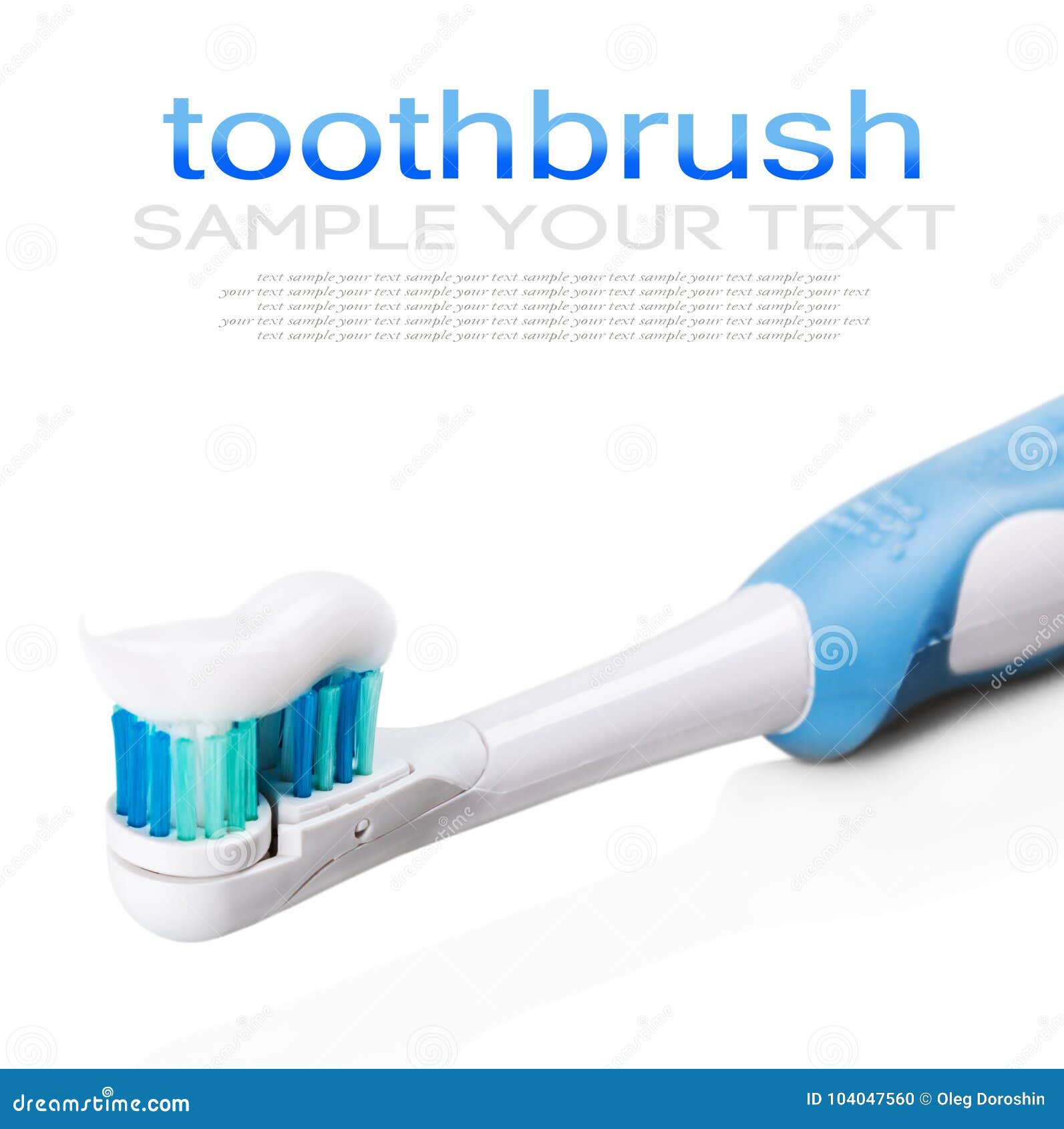 Electric Toothbrush with Toothpaste Stock Photo - Image of shiny ...