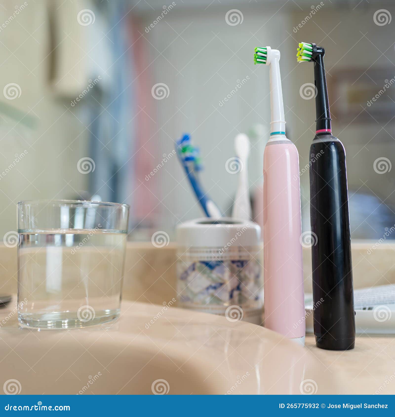 Electric Toothbrushes and Various Objects Used in daily Teeth Cleaning ...