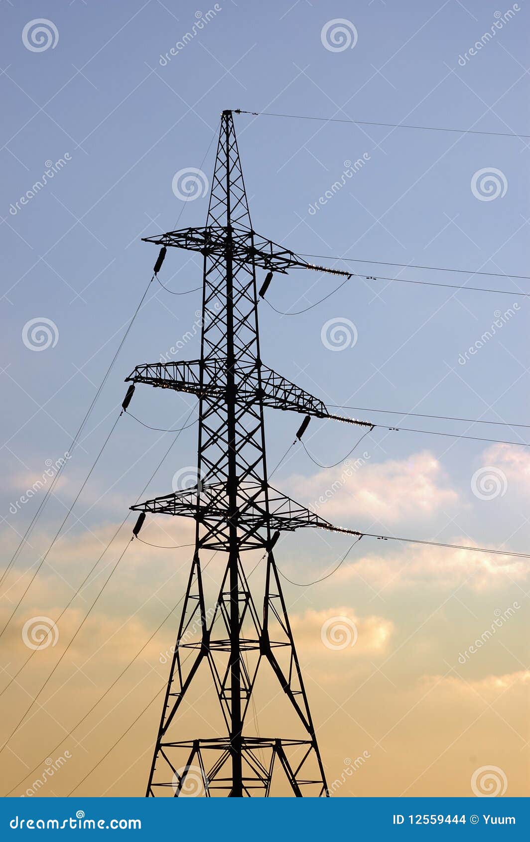 Electric tower stock photo. Image of high, line, industrial - 12559444