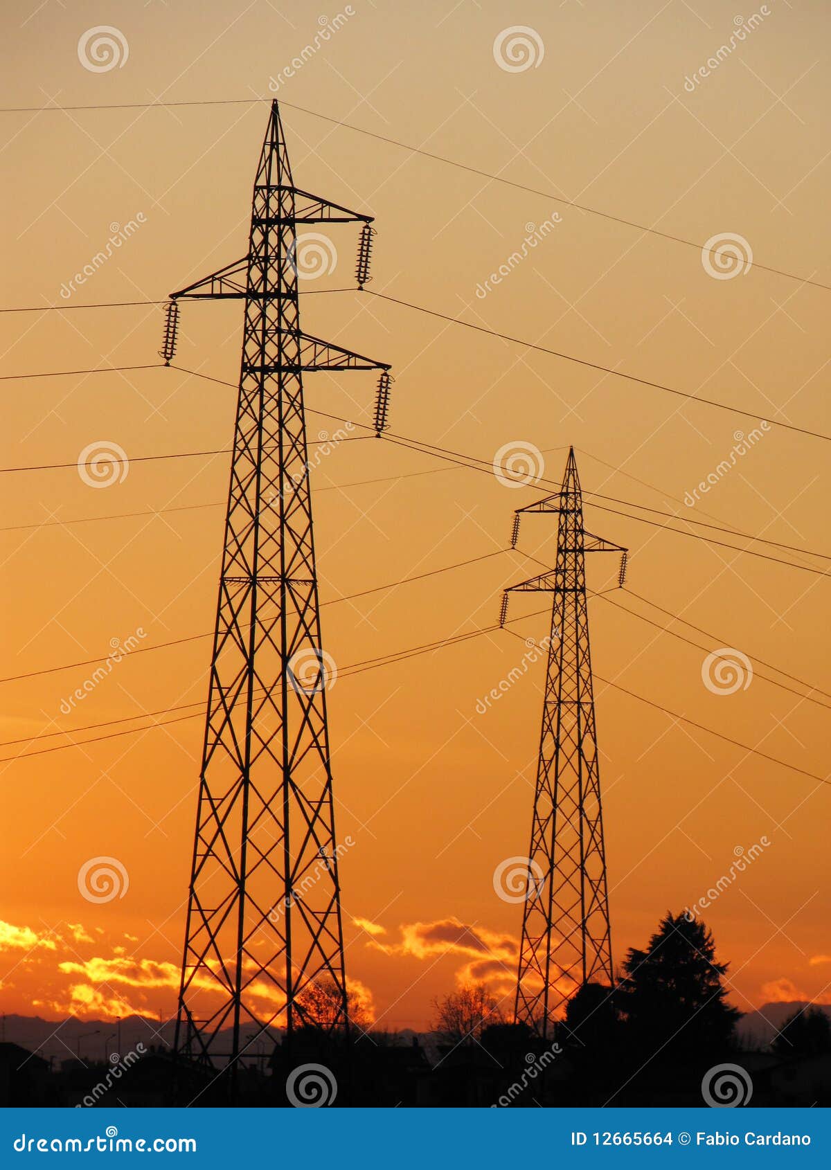 Electric tower stock photo. Image of volts, construction - 12665664
