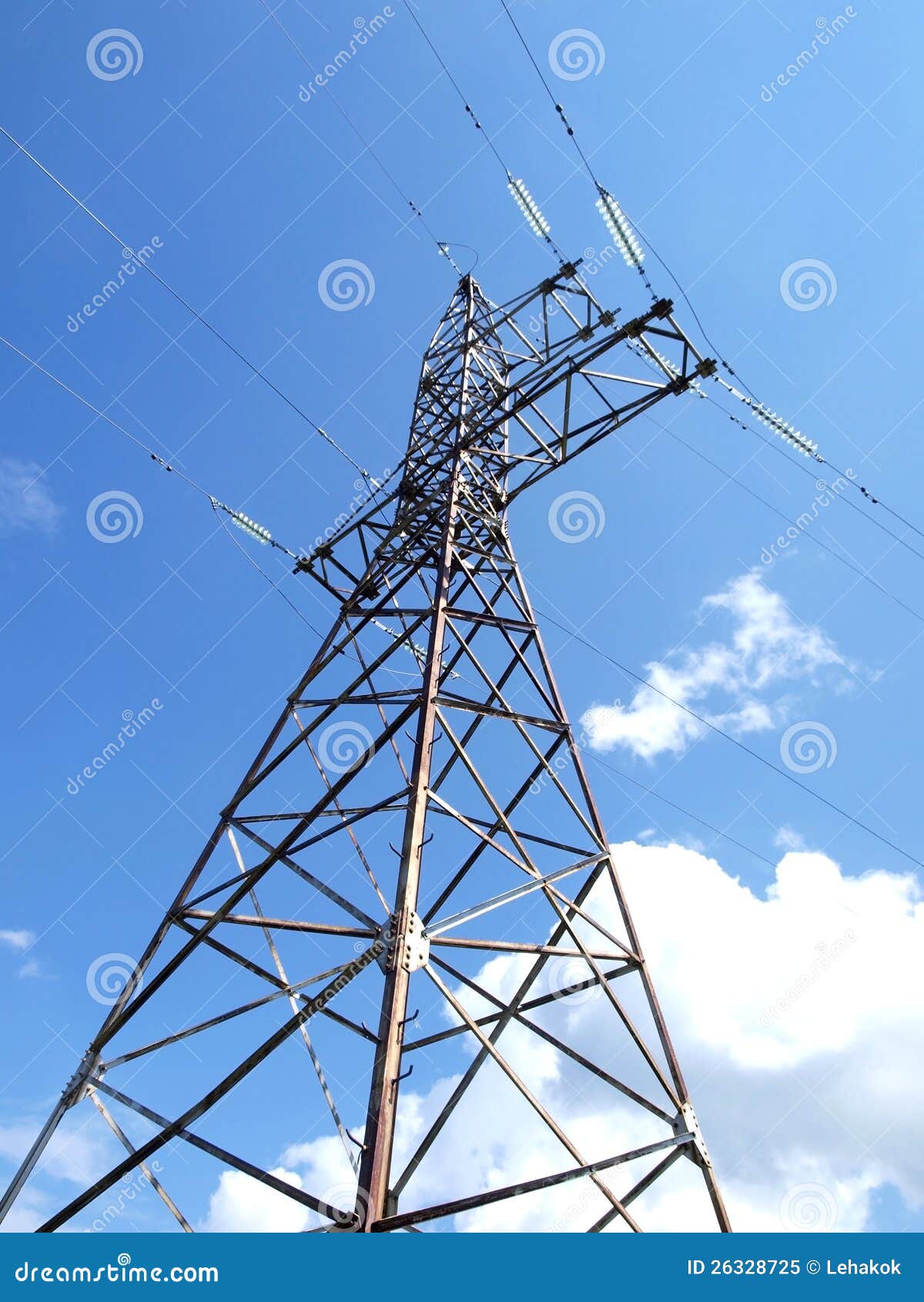 Electric tower stock image. Image of construction, line - 26328725