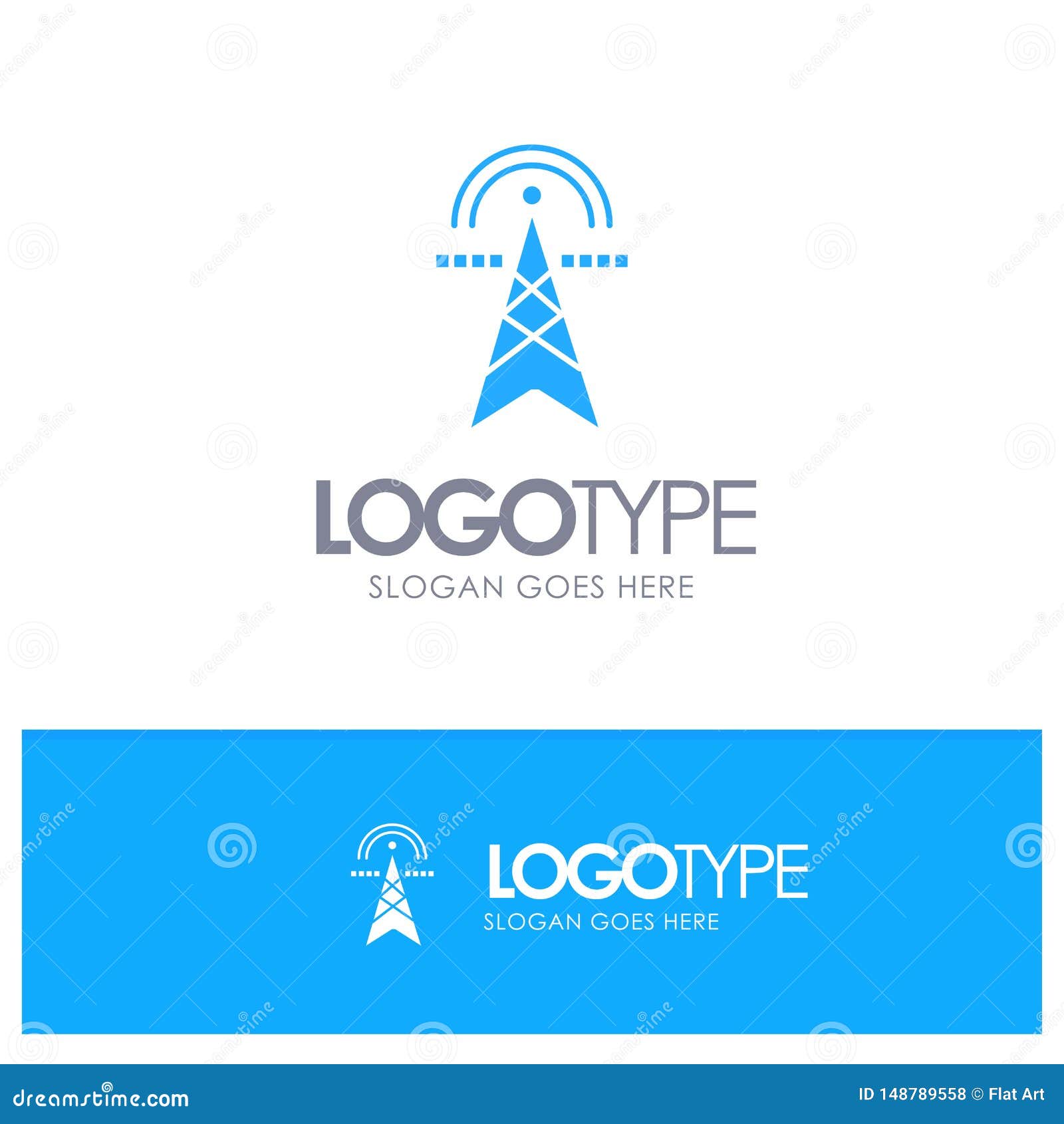 Electric Tower, Electricity, Power, Tower, Computing Blue Logo Vector ...