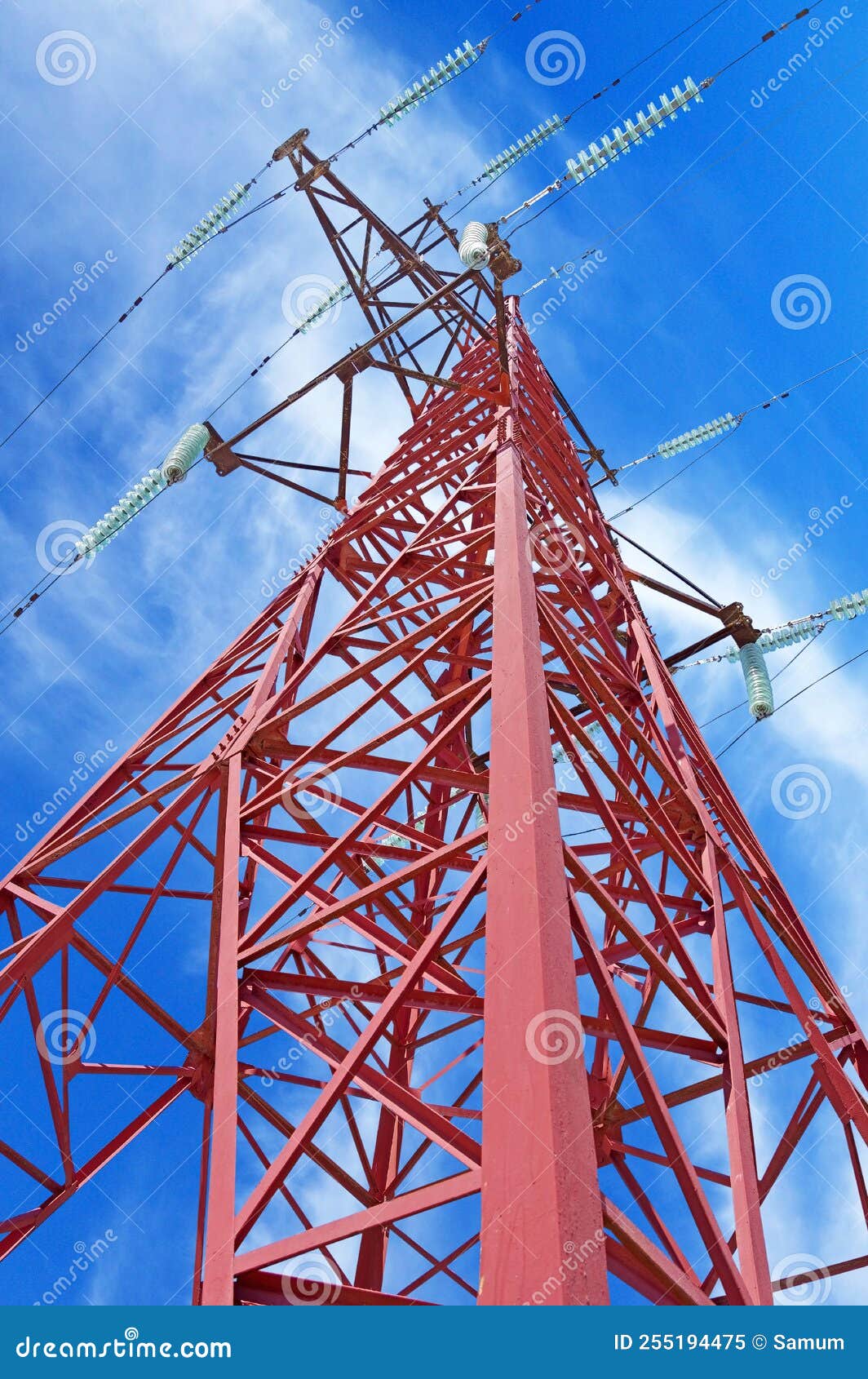 Electric Tower High Voltage Post Stock Image - Image of power ...