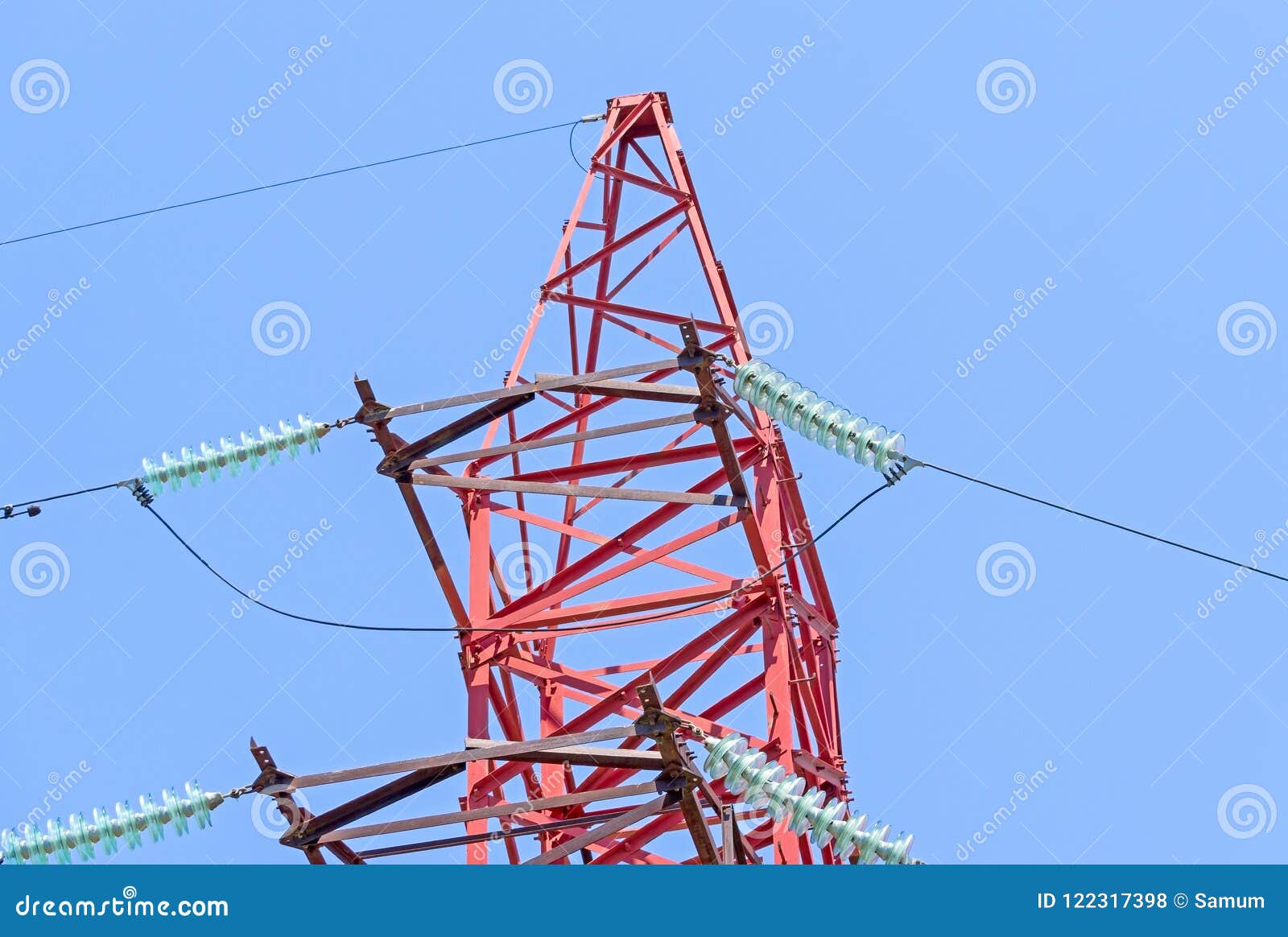 Electric Tower High Voltage Post Stock Photo - Image of high, steel ...