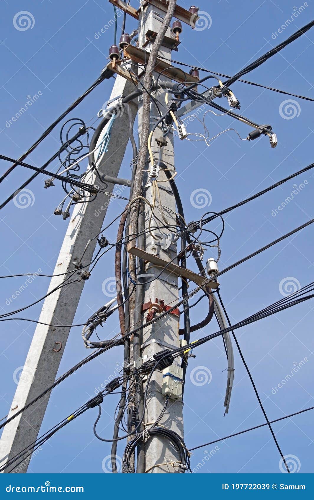 Electric Tower High Voltage Post Stock Image - Image of high, structure ...