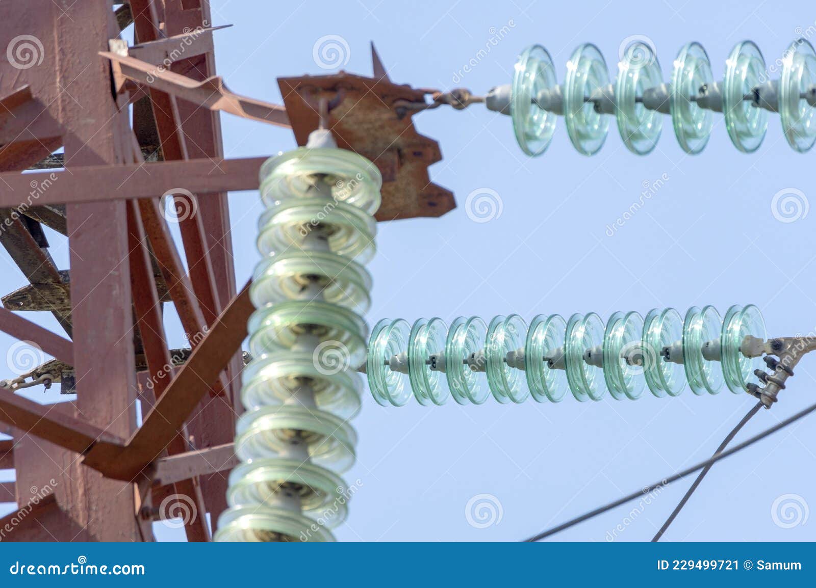Electric Tower High Voltage Post Stock Image - Image of station ...