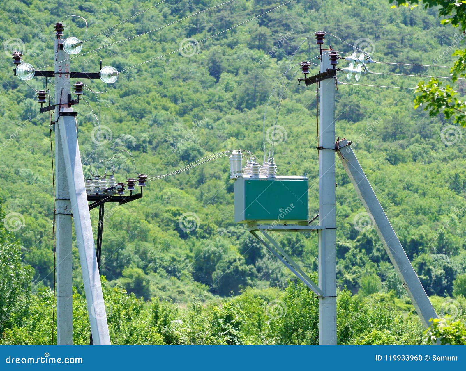 Electric Tower High Voltage Post Stock Photo - Image of metal, industry ...