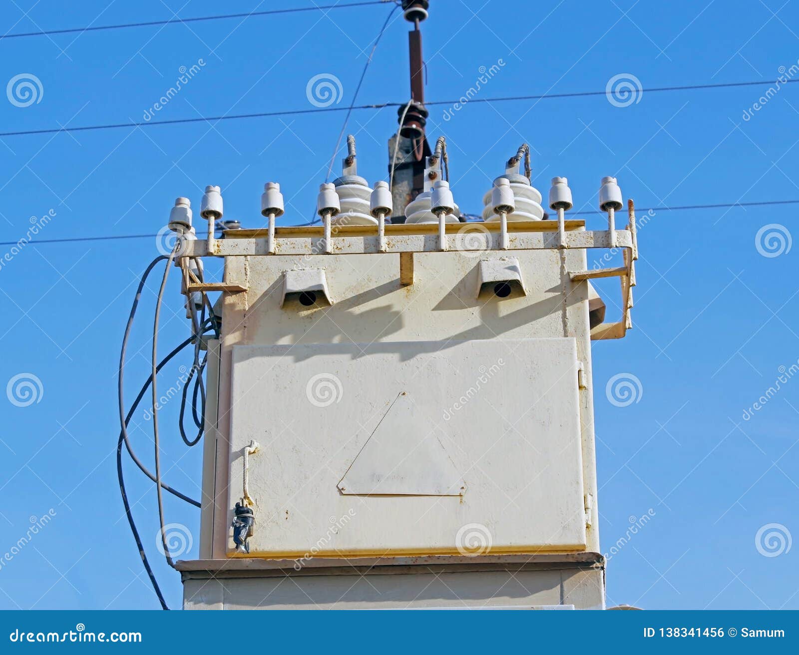 Electric Tower High Voltage Post Stock Photo - Image of station ...