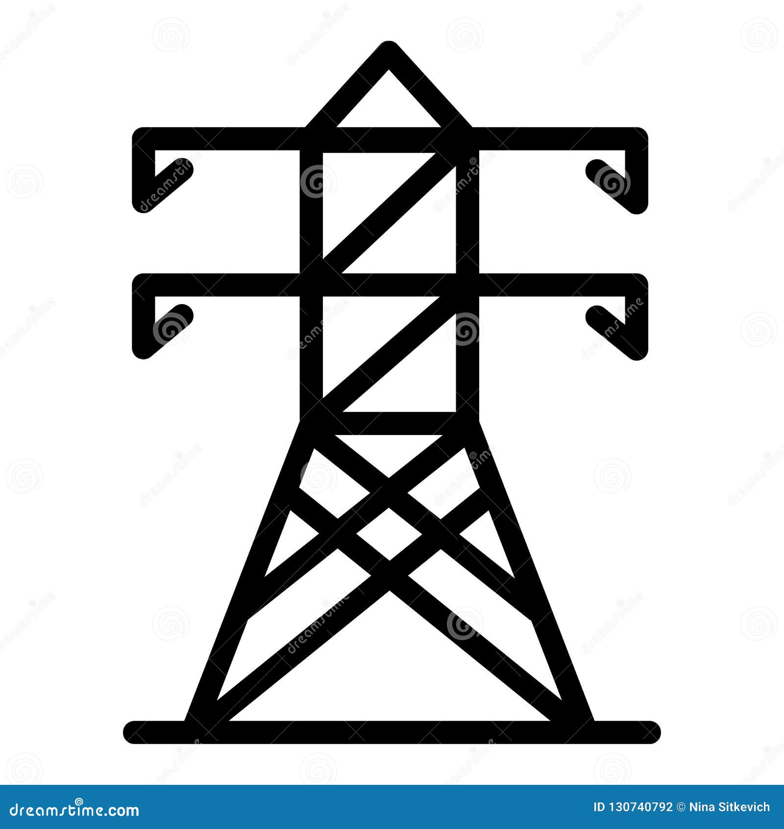 Electric Tower Icon, Outline Style Stock Vector - Illustration of ... Electric Tower Icon, Outline Style Stock Vector - Illustration of ...