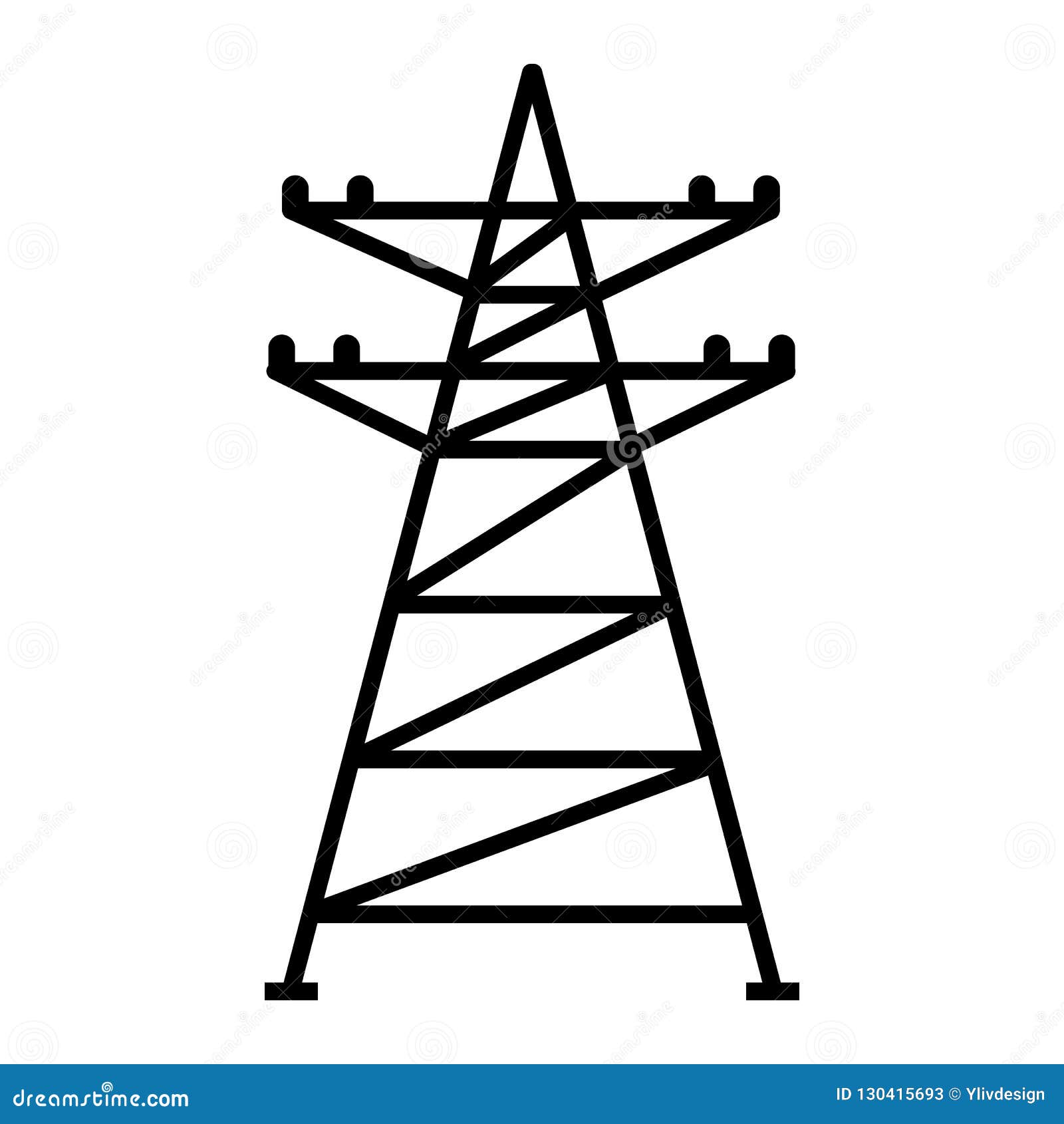 Electric Tower Icon, Simple Style Stock Vector - Illustration of icon ...