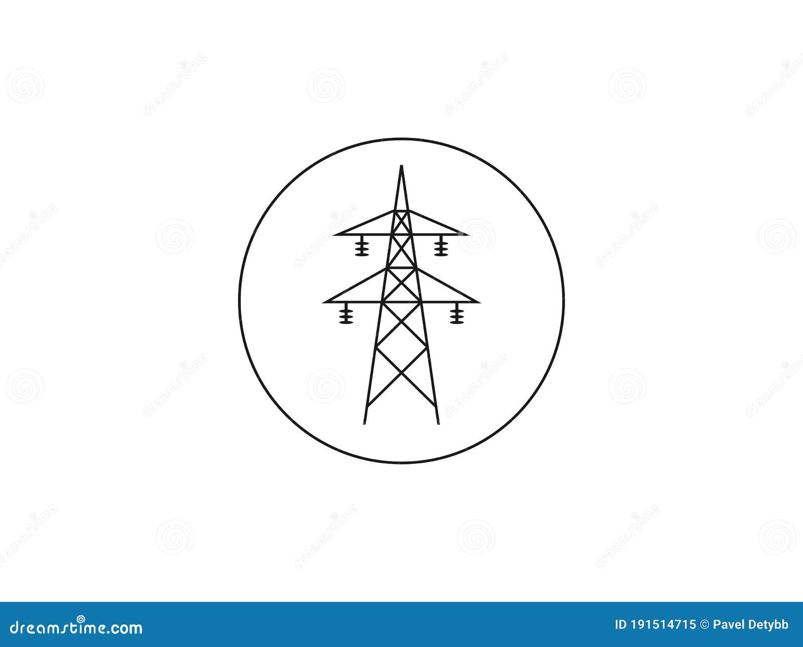Electric Tower, Power Icon. Vector Illustration, Flat Design Stock ...