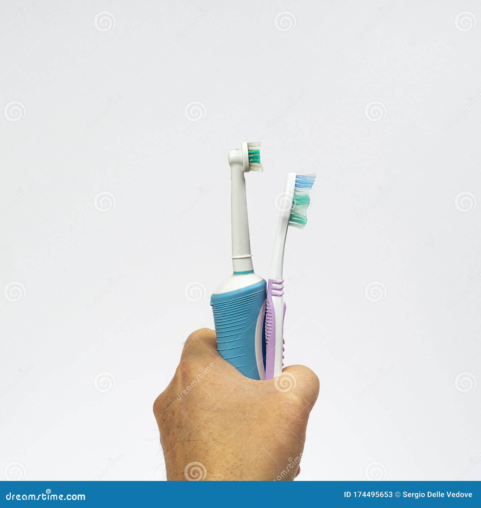 Electric and Traditional Toothbrushes Stock Image - Image of healthcare ...