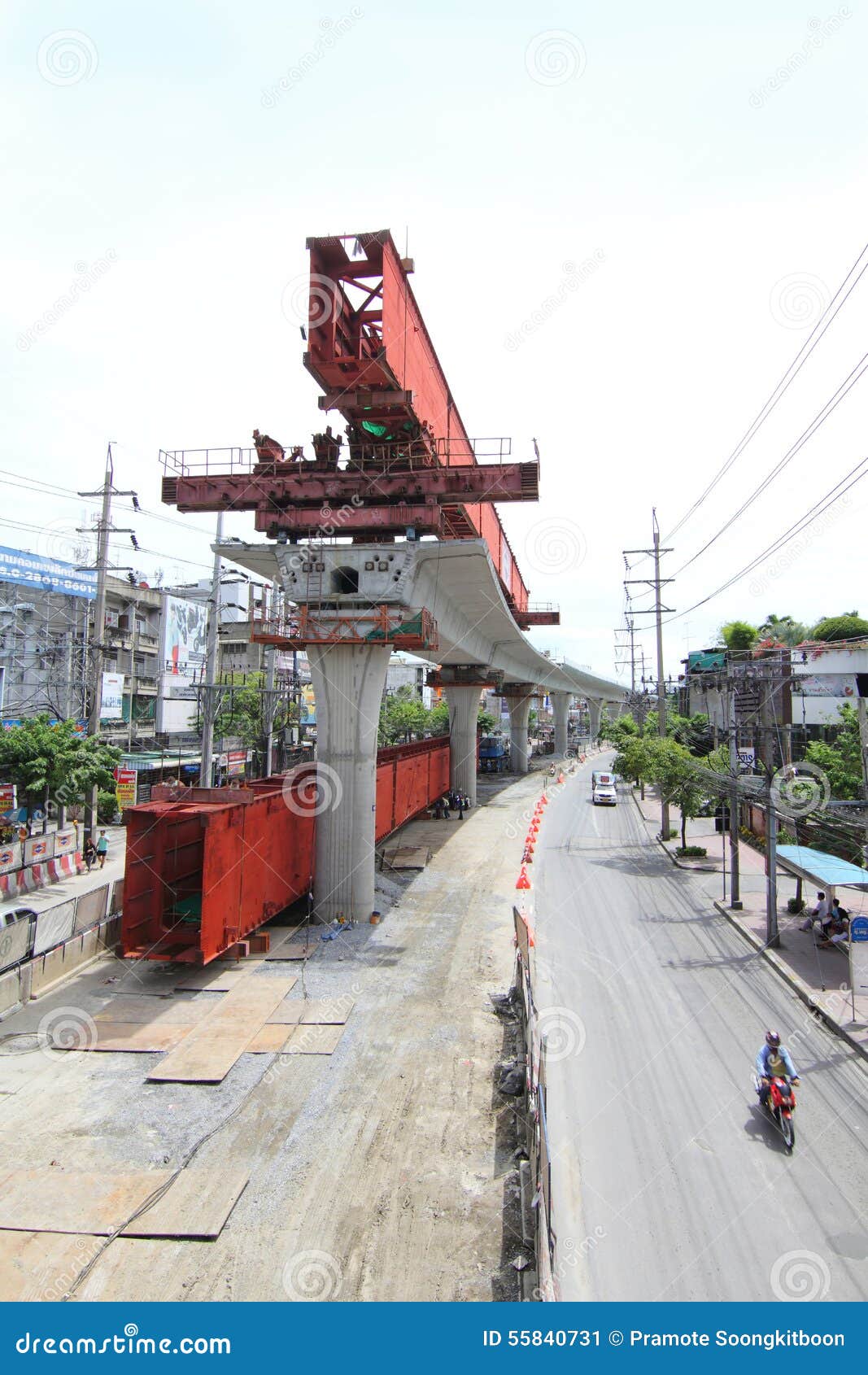 Electric Train Constructions Area Editorial Photo - Image of electric ...