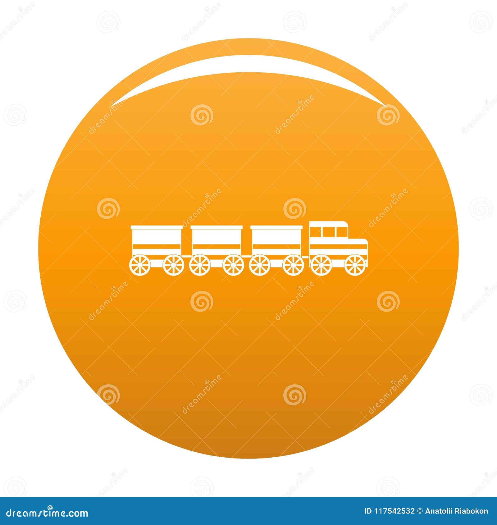 Electric Train Icon Vector Orange Stock Vector - Illustration of engine ...