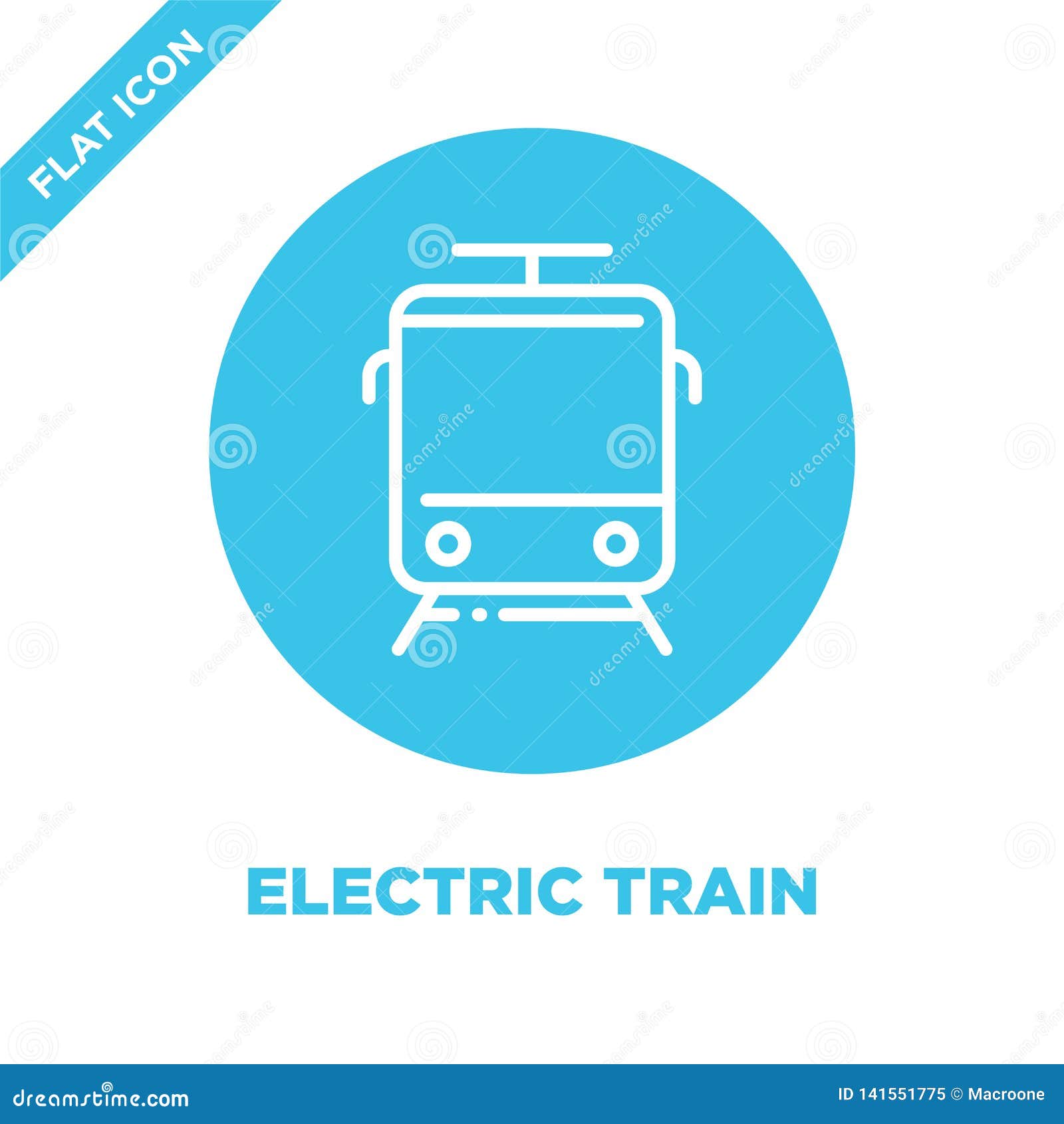 Electric Train Icon Vector. Thin Line Electric Train Outline Icon ...