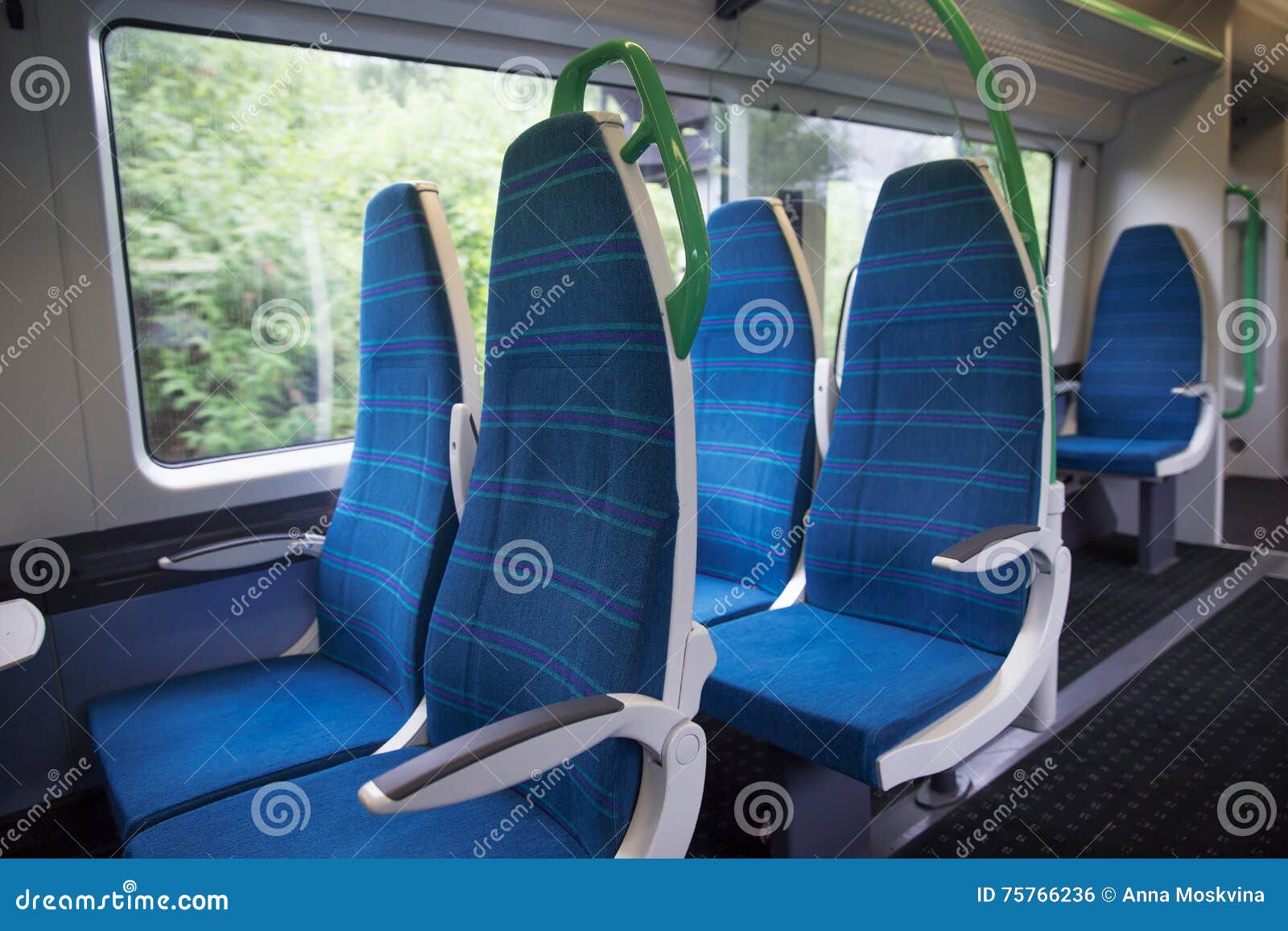 Electric Train Sits Interior Express Stock Photo - Image of passenger ...